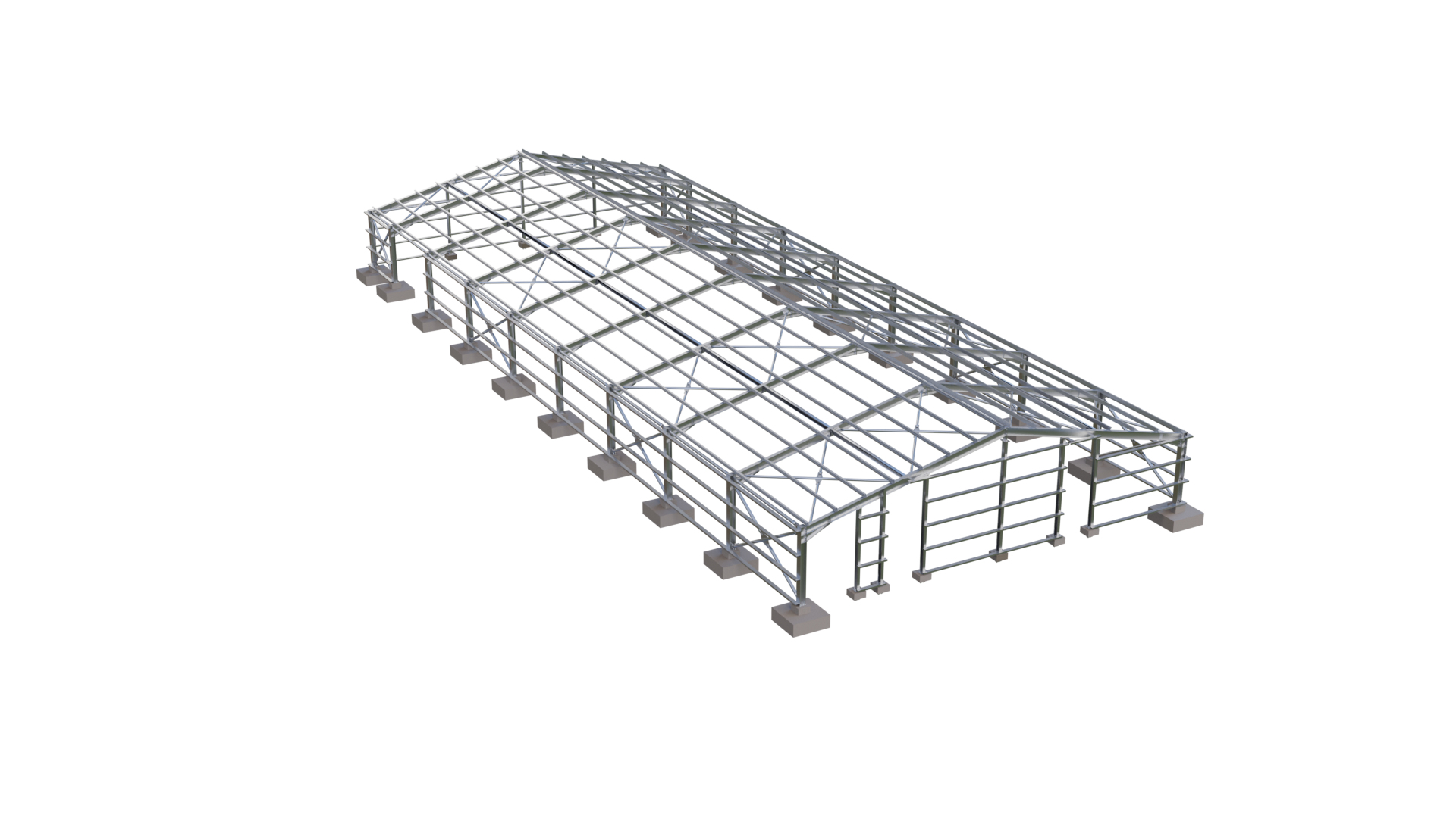 Steel Structure Building Model - TurboSquid 1687946