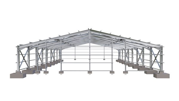 Steel structure building model - TurboSquid 1687946