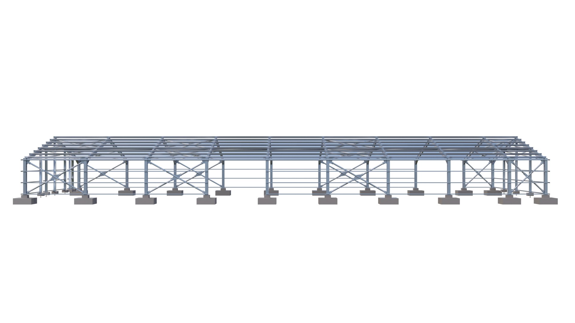 Steel Structure Building Model - TurboSquid 1687946