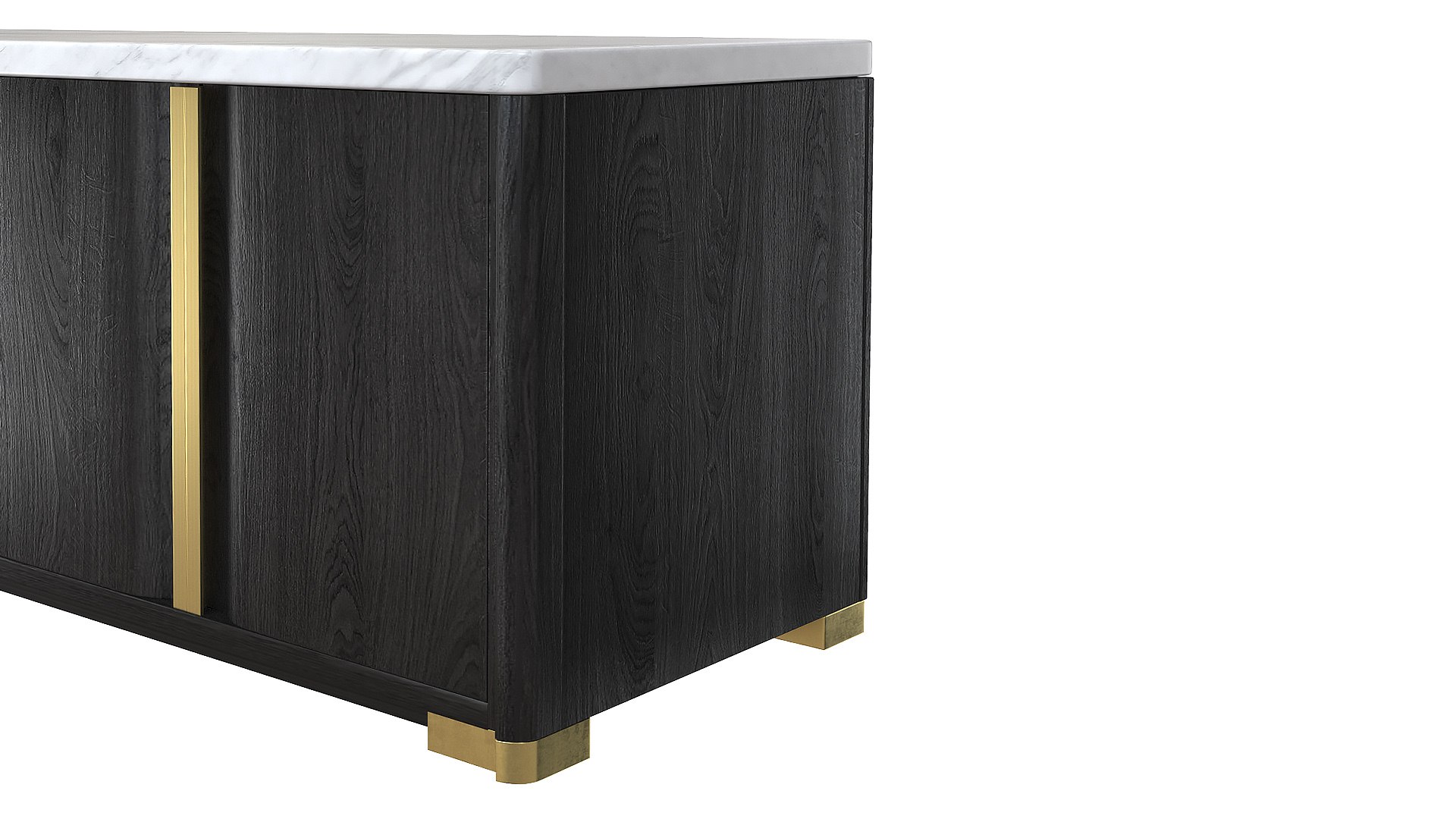 Holly Hunt Oslo Sideboard black walnut wood 3D - TurboSquid 2081192