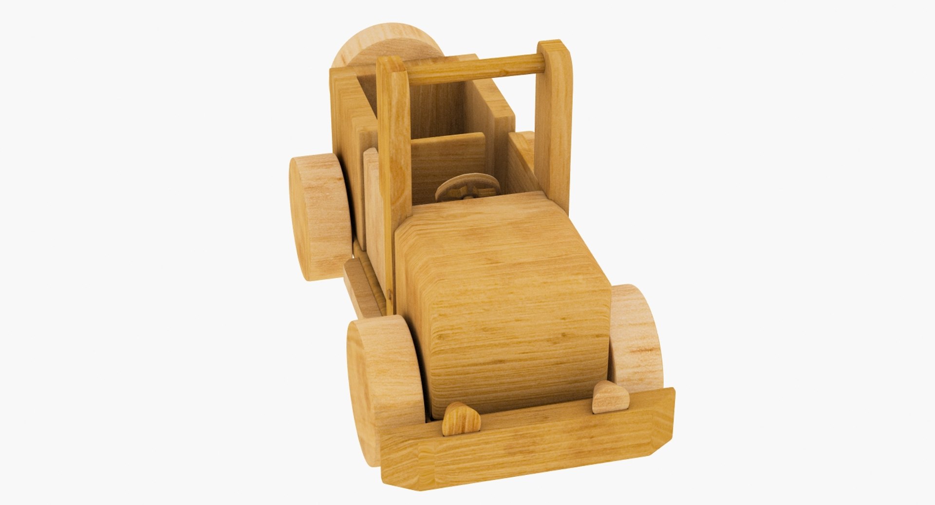 3d package wooden toy model