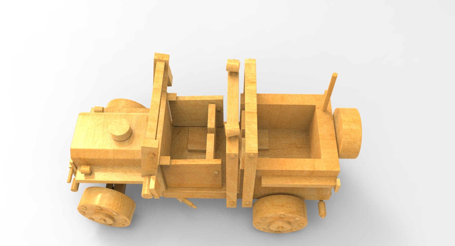 3d package wooden toy model