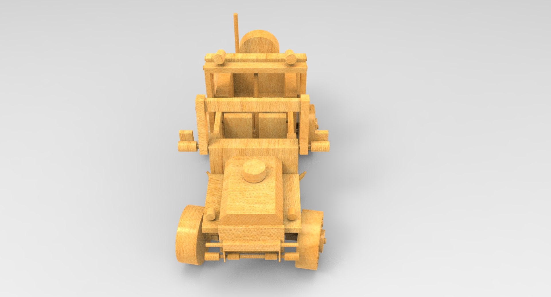 3d package wooden toy model