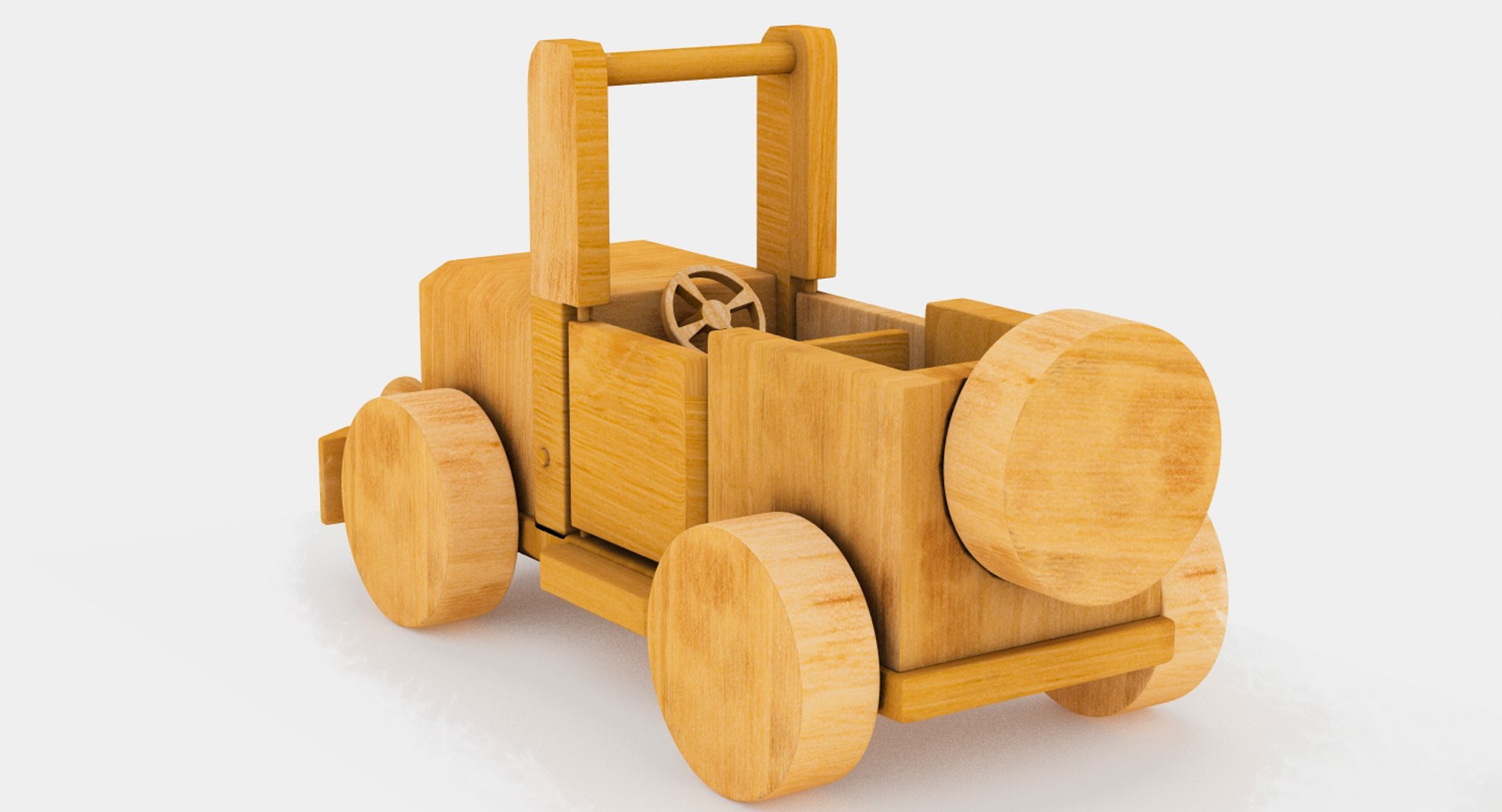 3d package wooden toy model