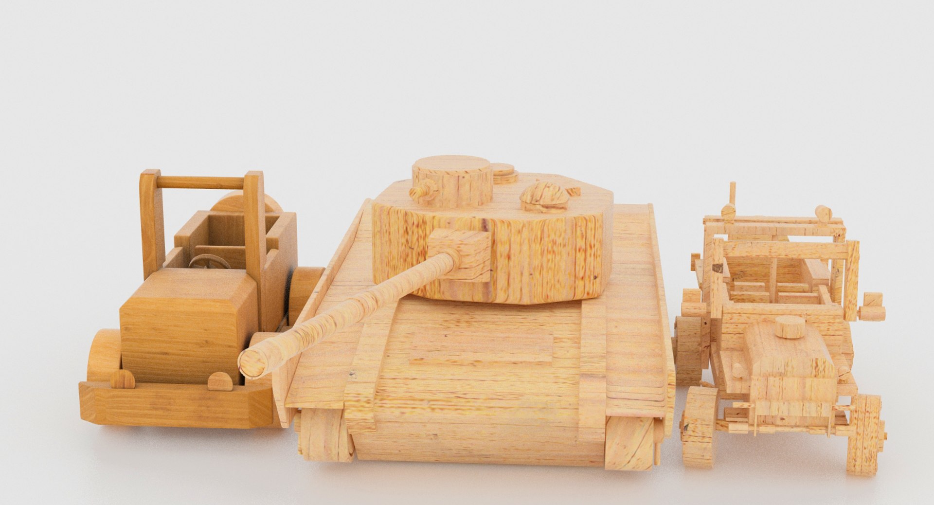 3d Package Wooden Toy Model