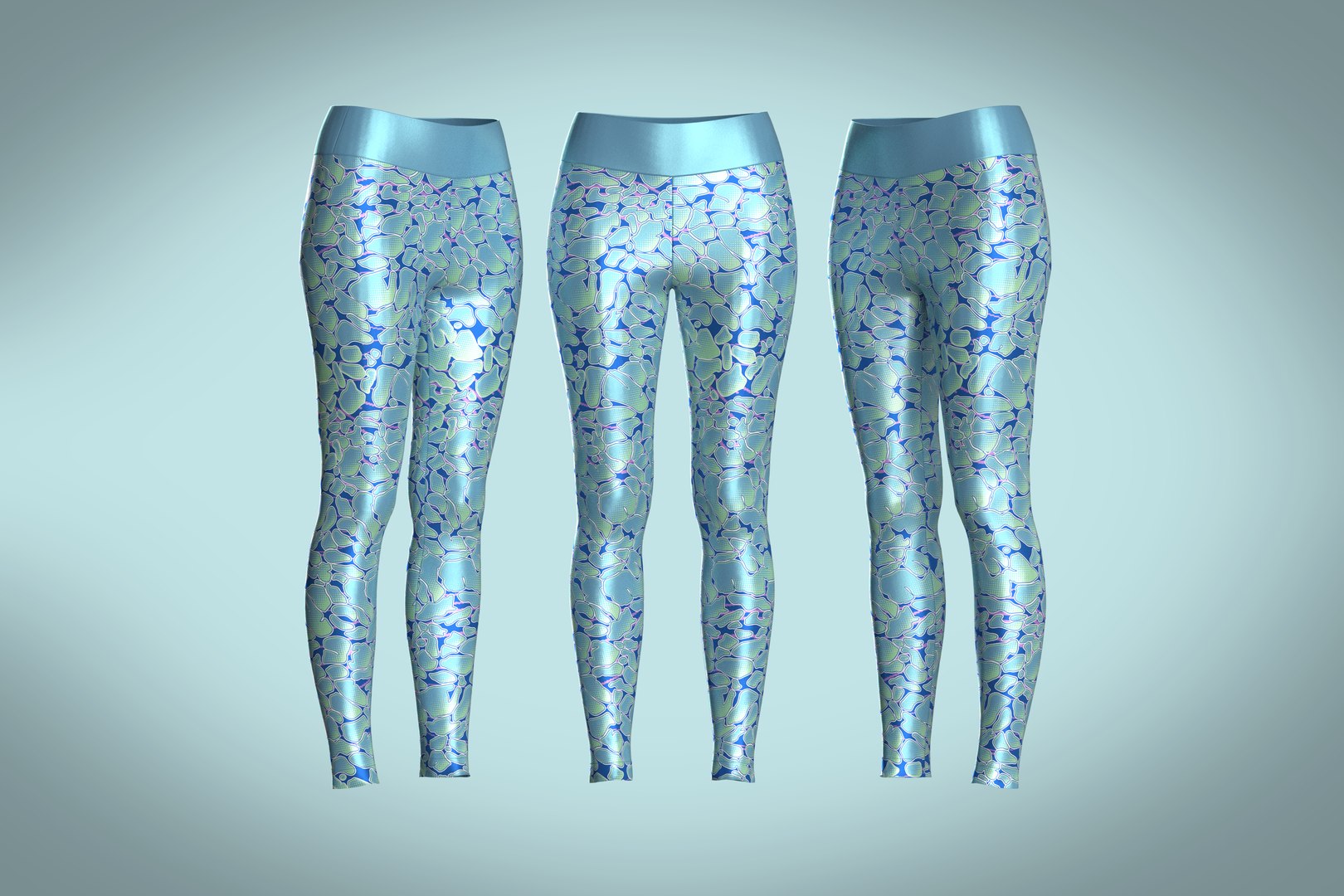 3D Girls Sports Leggings-Alien Camo Print model - TurboSquid 2111422