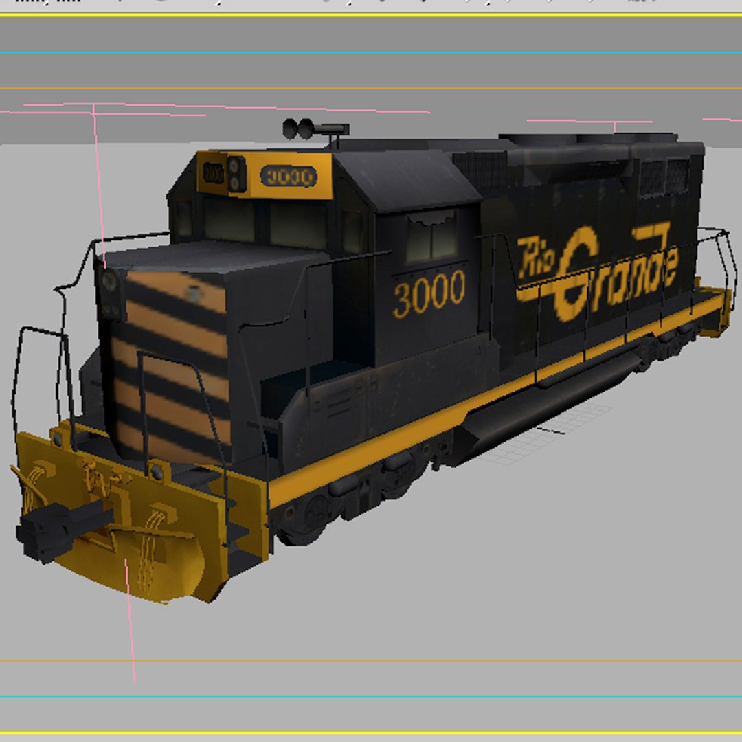 3D EMD GP40 With Cargo Carriages - TurboSquid 2102584