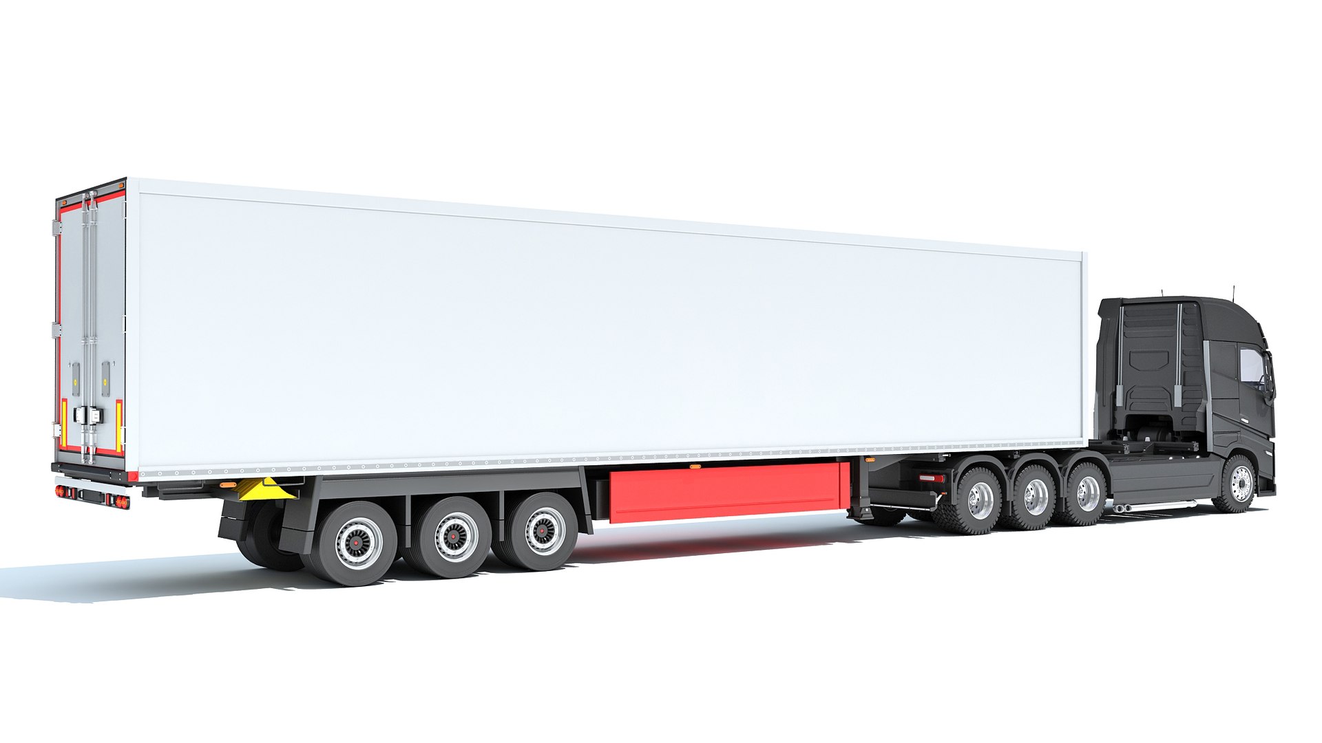 Truck With Reefer Refrigerator Trailer 3D - TurboSquid 2020086