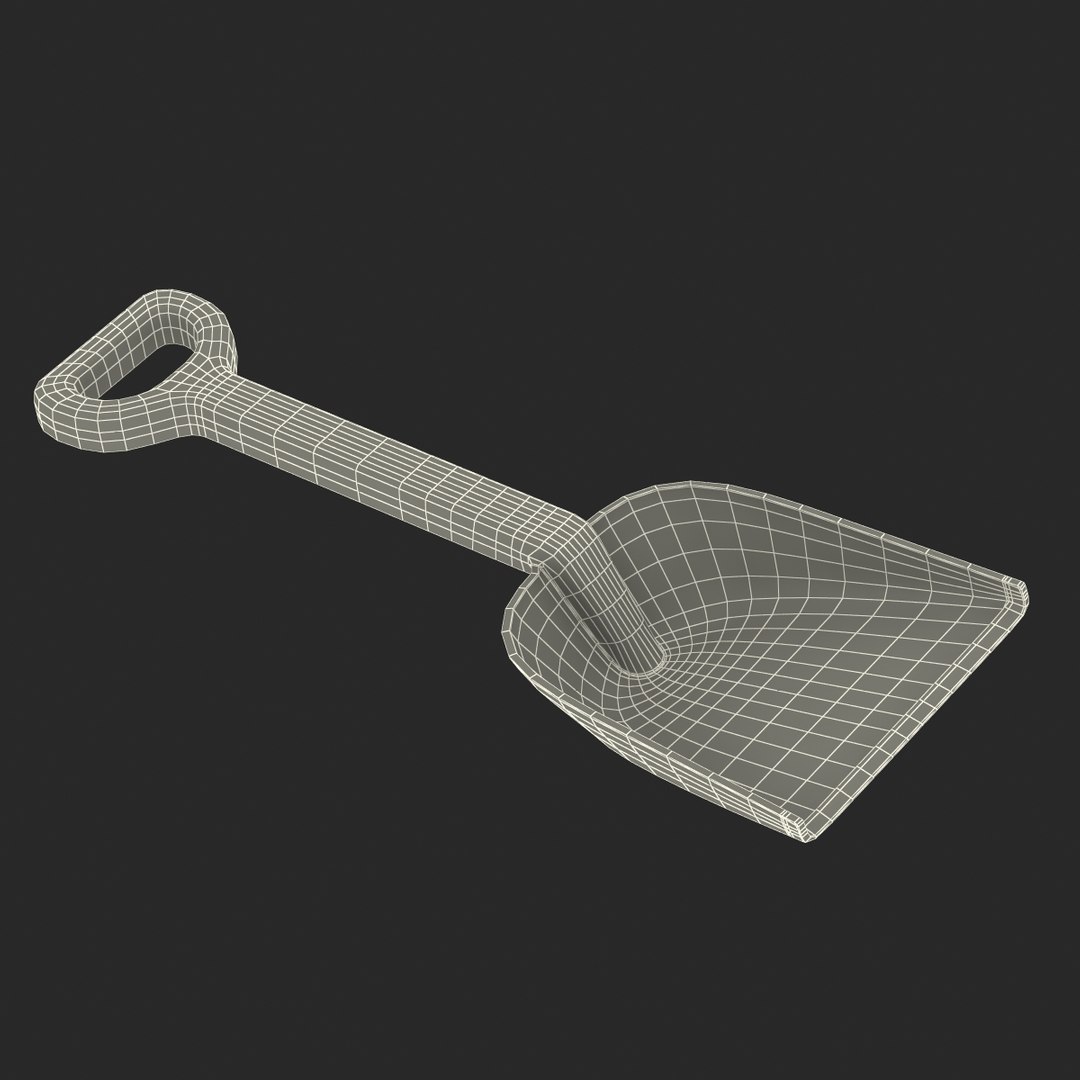3d model toy shovel 2