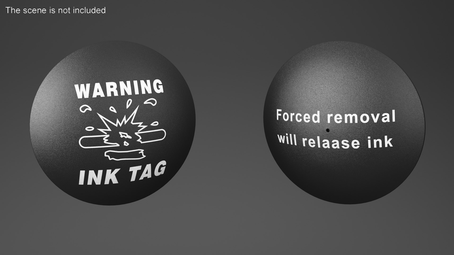 Anti-theft Ink Tag Black 3D Model - TurboSquid 1996837