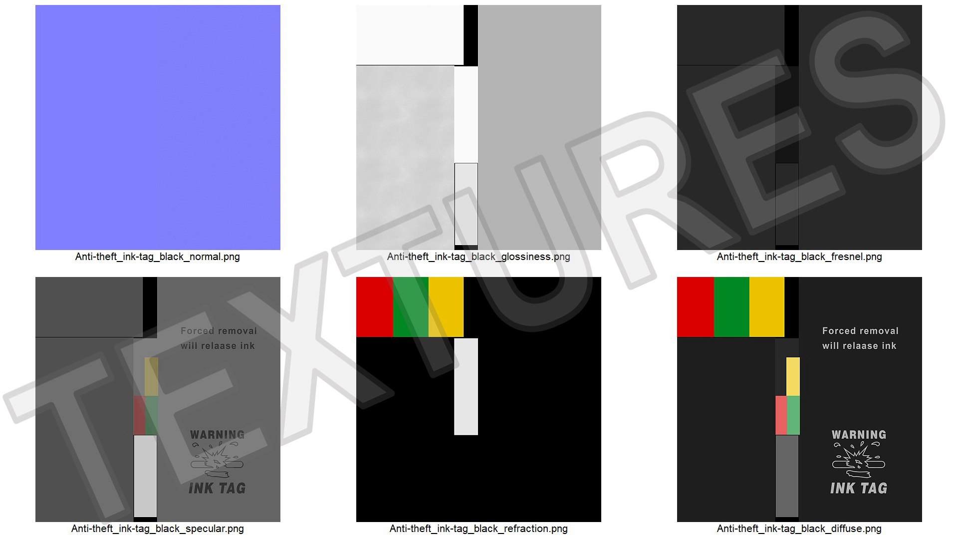 Anti-theft Ink Tag Black 3D Model - TurboSquid 1996837