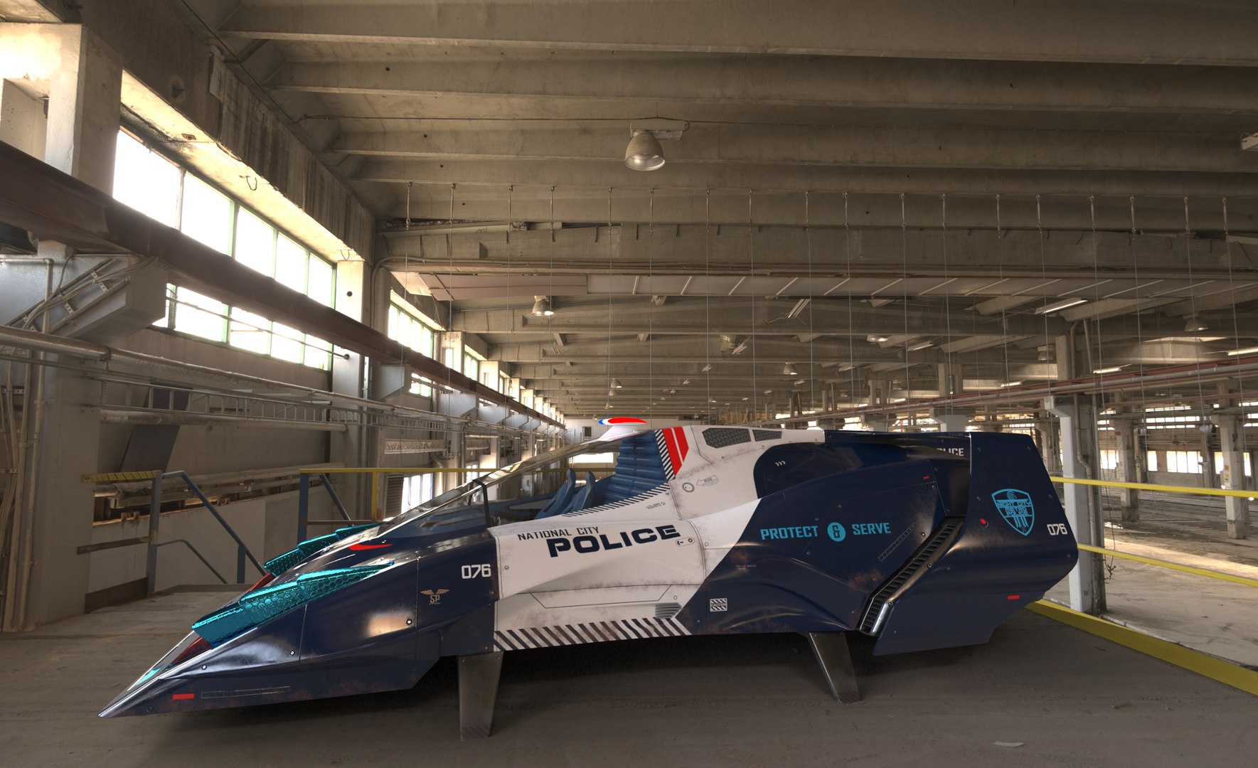 3D HOVER CAR COP NCPD - TurboSquid 2056271