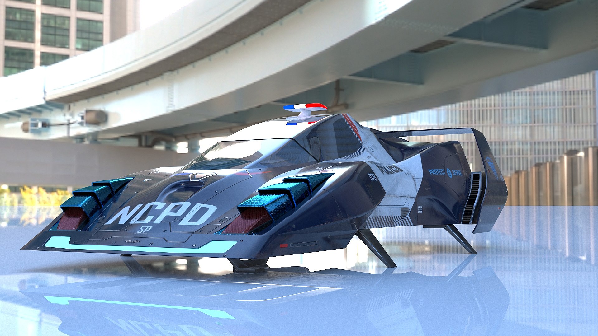 3D HOVER CAR COP NCPD - TurboSquid 2056271