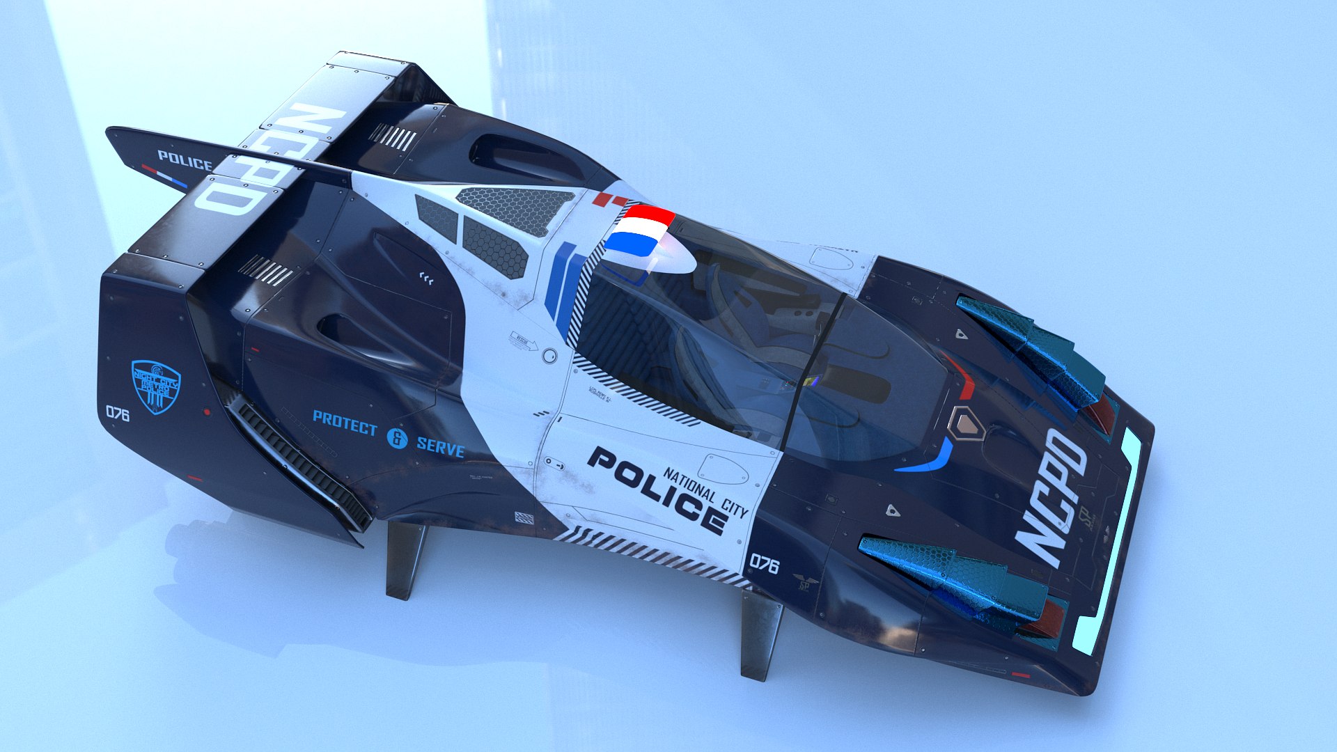 3D HOVER CAR COP NCPD - TurboSquid 2056271