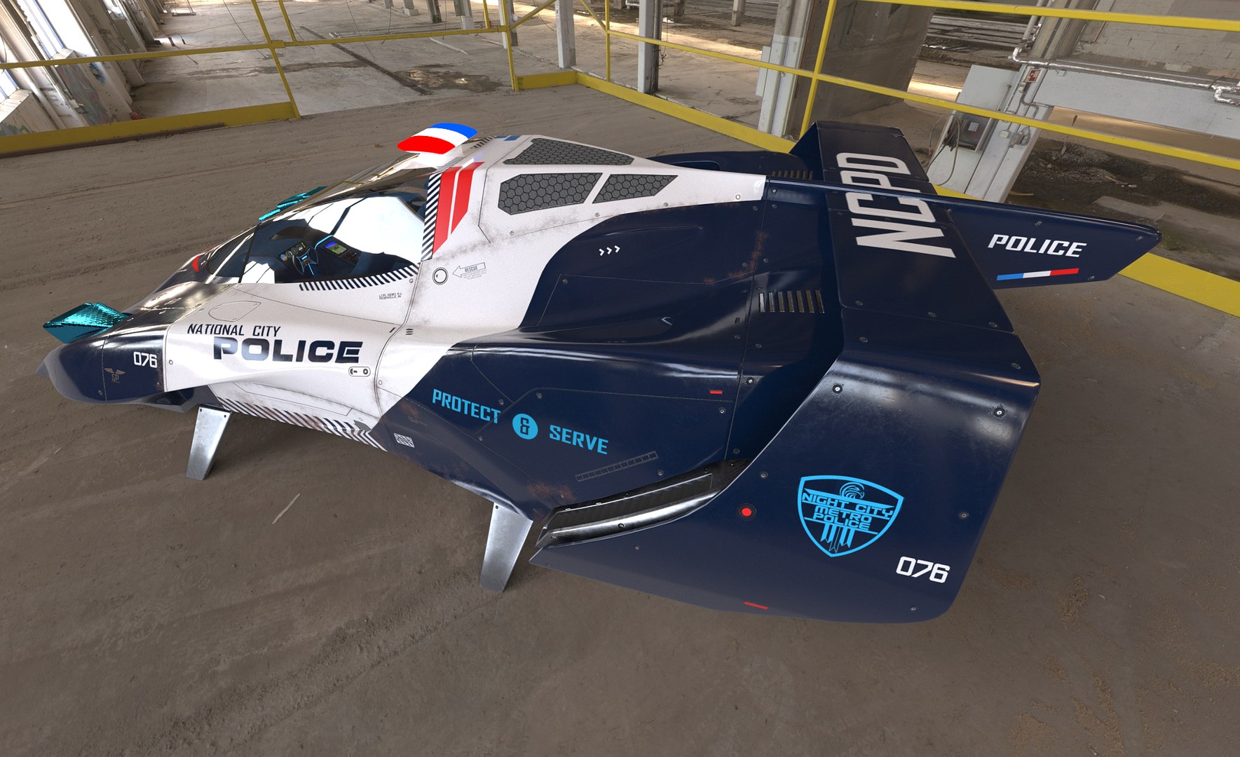 3D HOVER CAR COP NCPD - TurboSquid 2056271