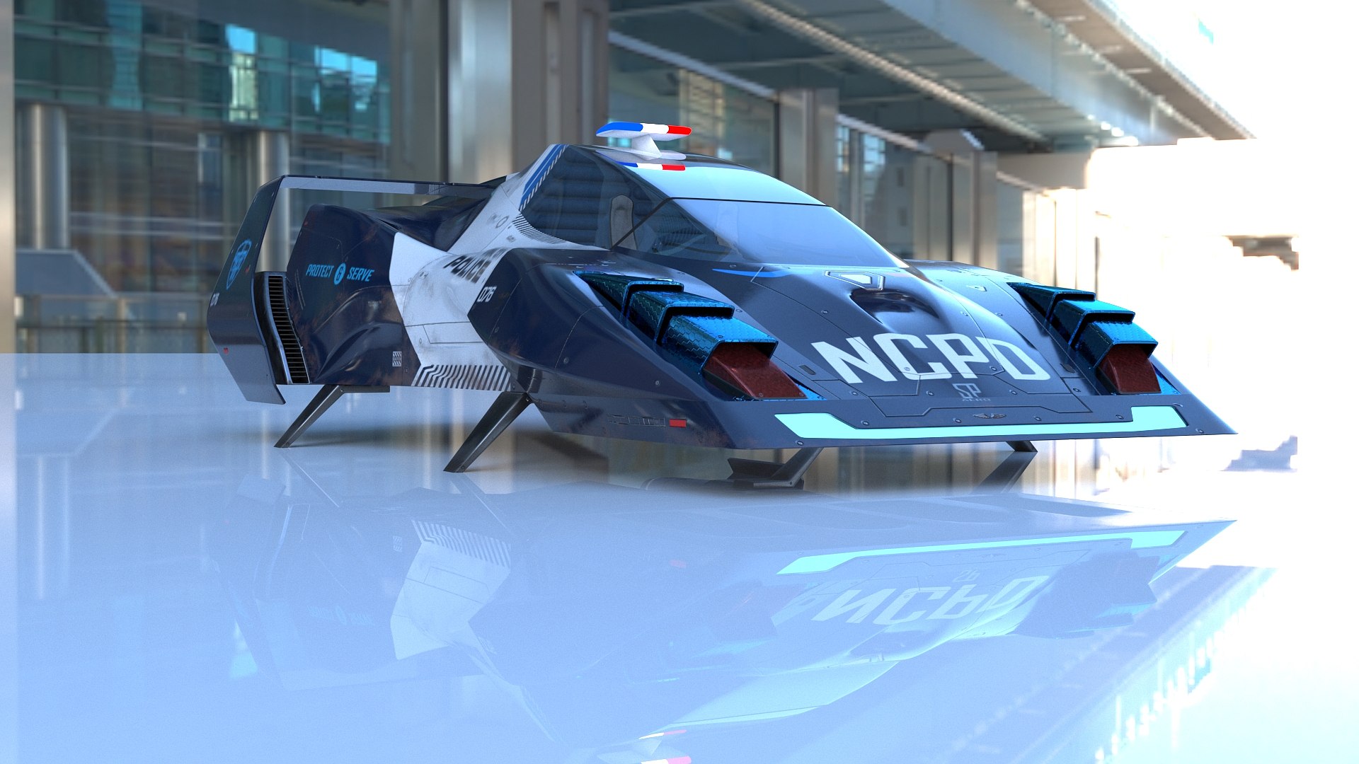 3D HOVER CAR COP NCPD - TurboSquid 2056271