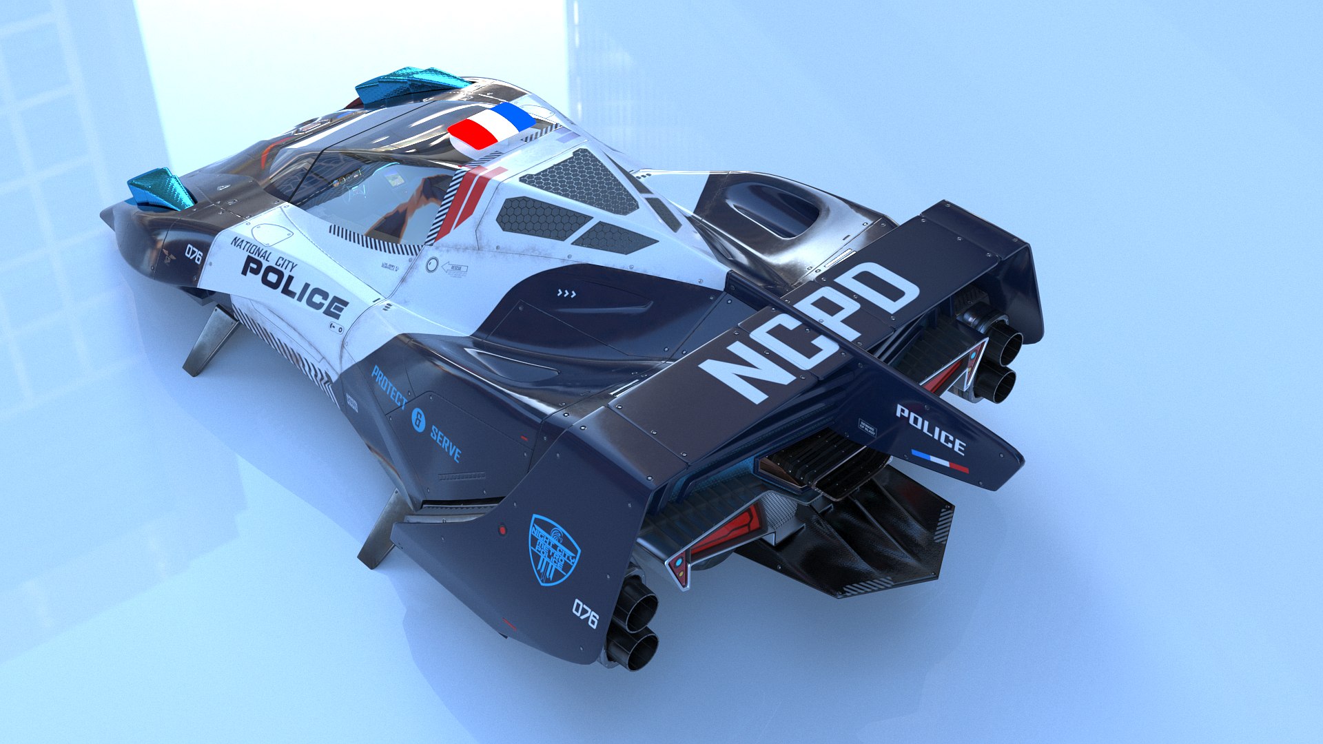 3D HOVER CAR COP NCPD - TurboSquid 2056271