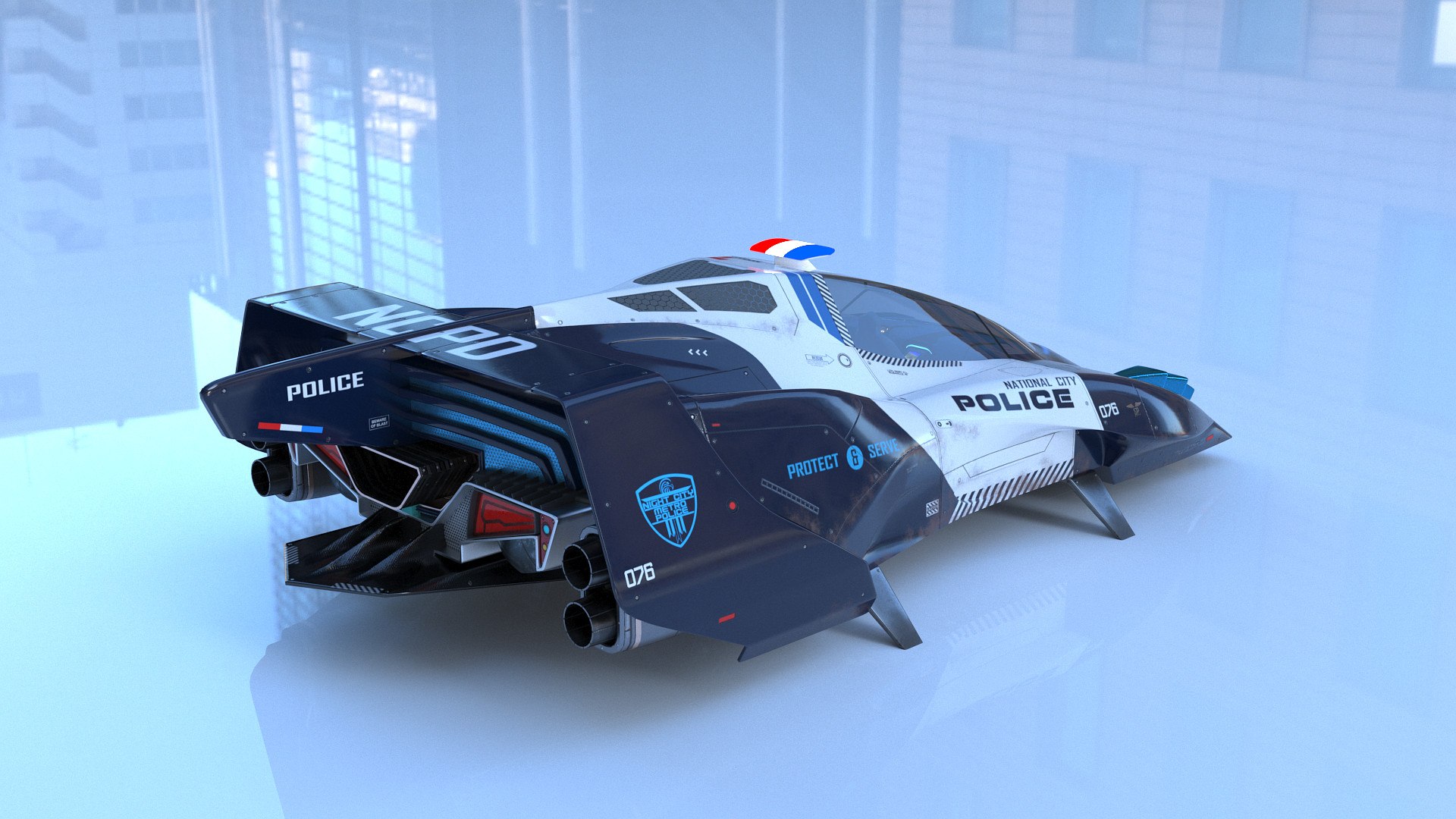3D HOVER CAR COP NCPD - TurboSquid 2056271