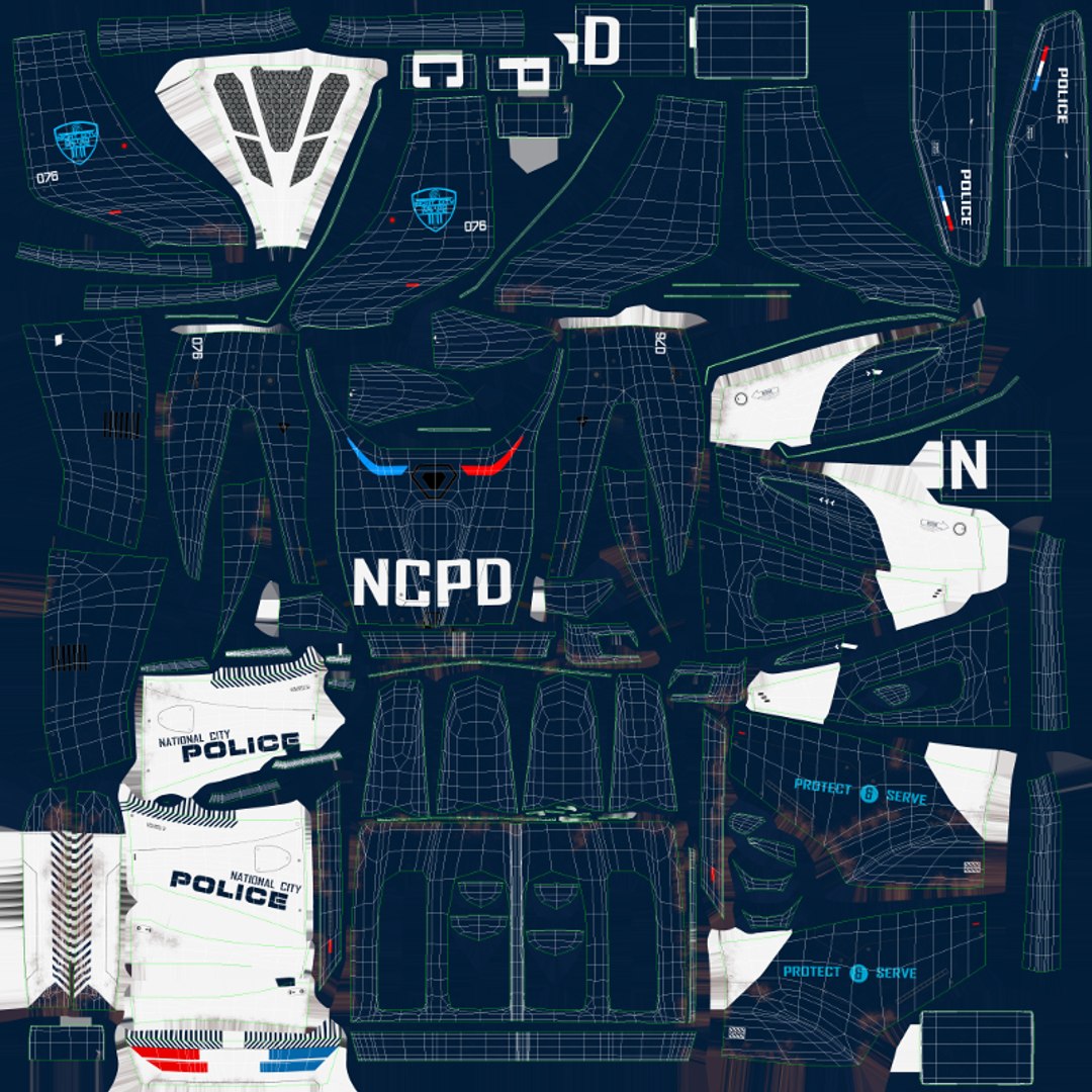 3D HOVER CAR COP NCPD - TurboSquid 2056271