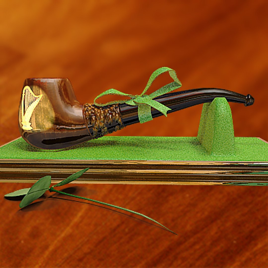 3d model of saint patrick day pipe