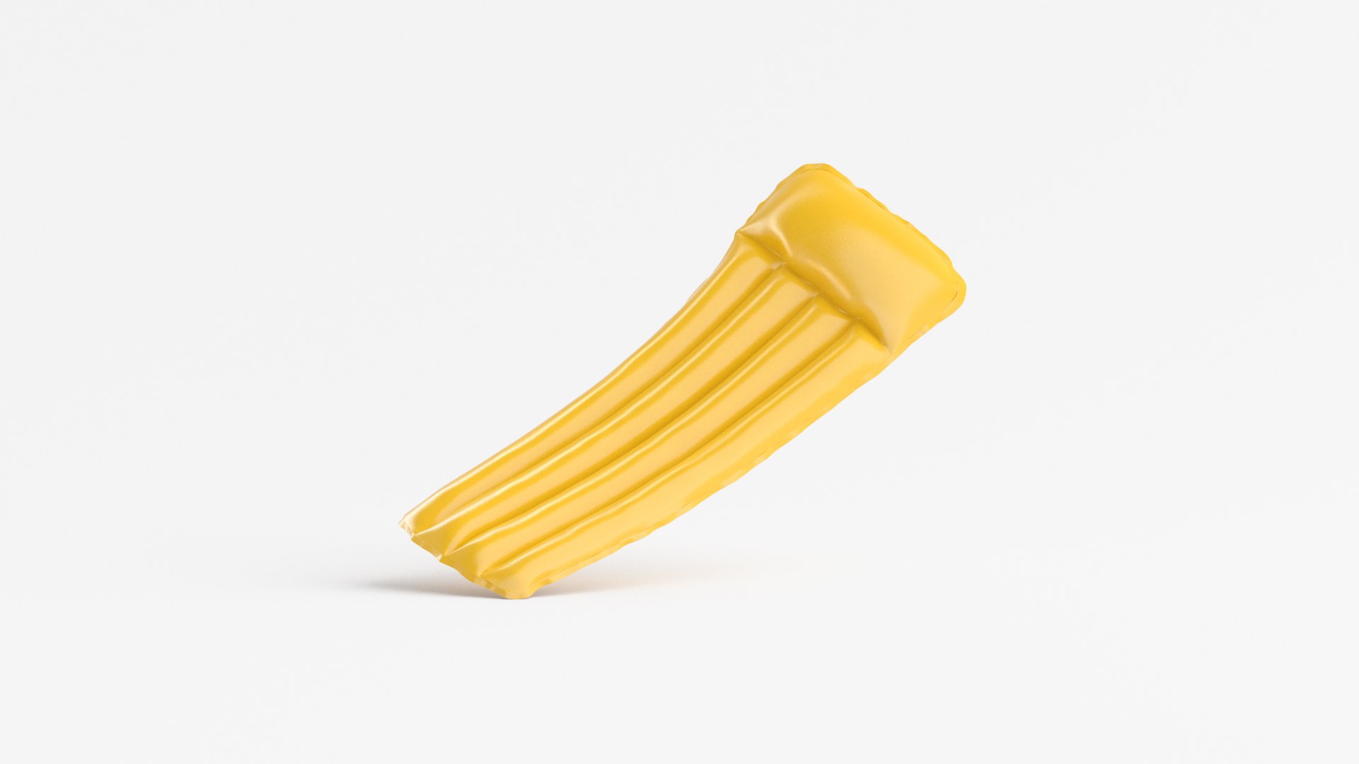 Yellow Inflatable Swim Mattress - Air Float Swimming Pool 3D ...