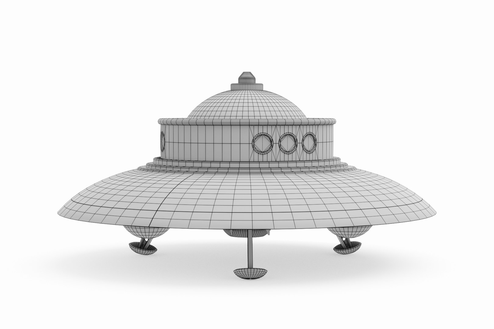 3D Flying Saucer - TurboSquid 2153975