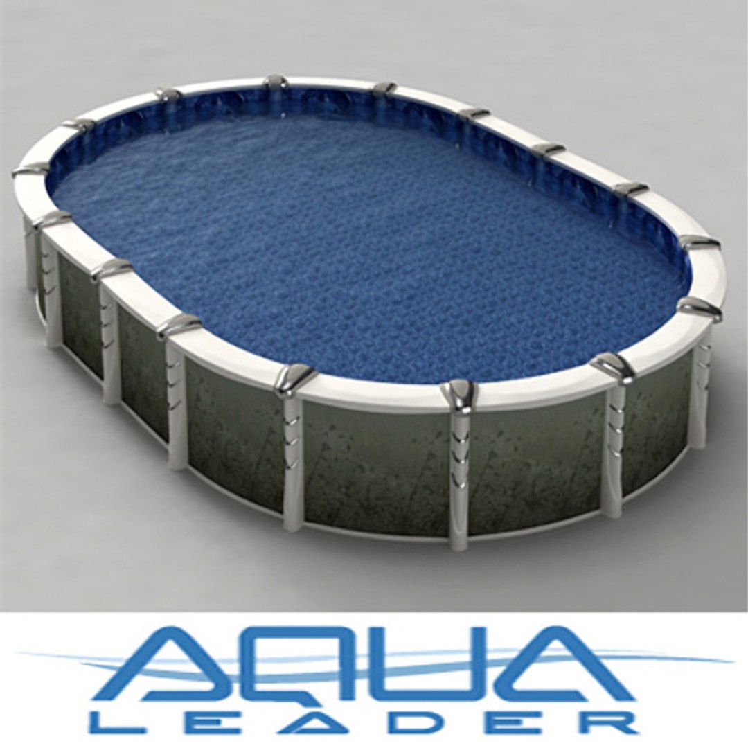 Ground Oval Pool Aqualeader 3d Max