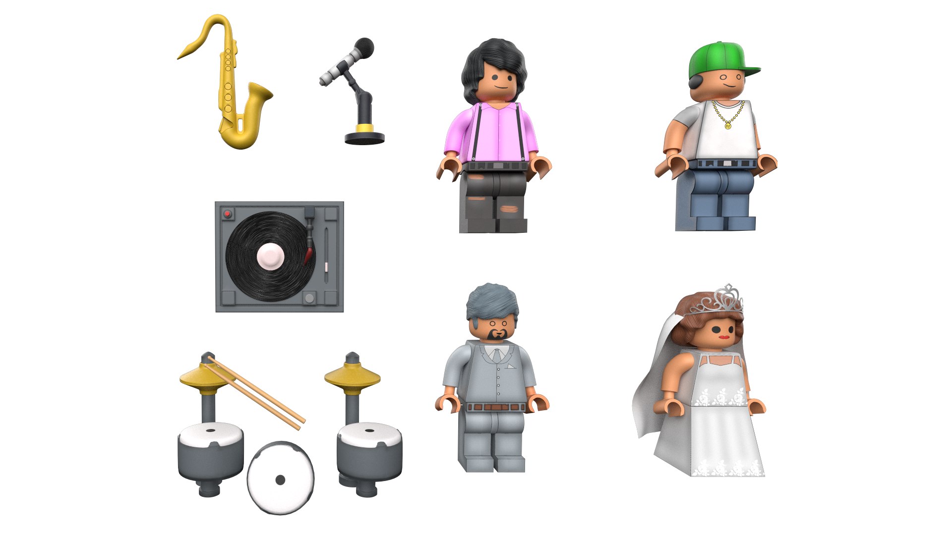 Lego Band Set 3D - TurboSquid 2386188