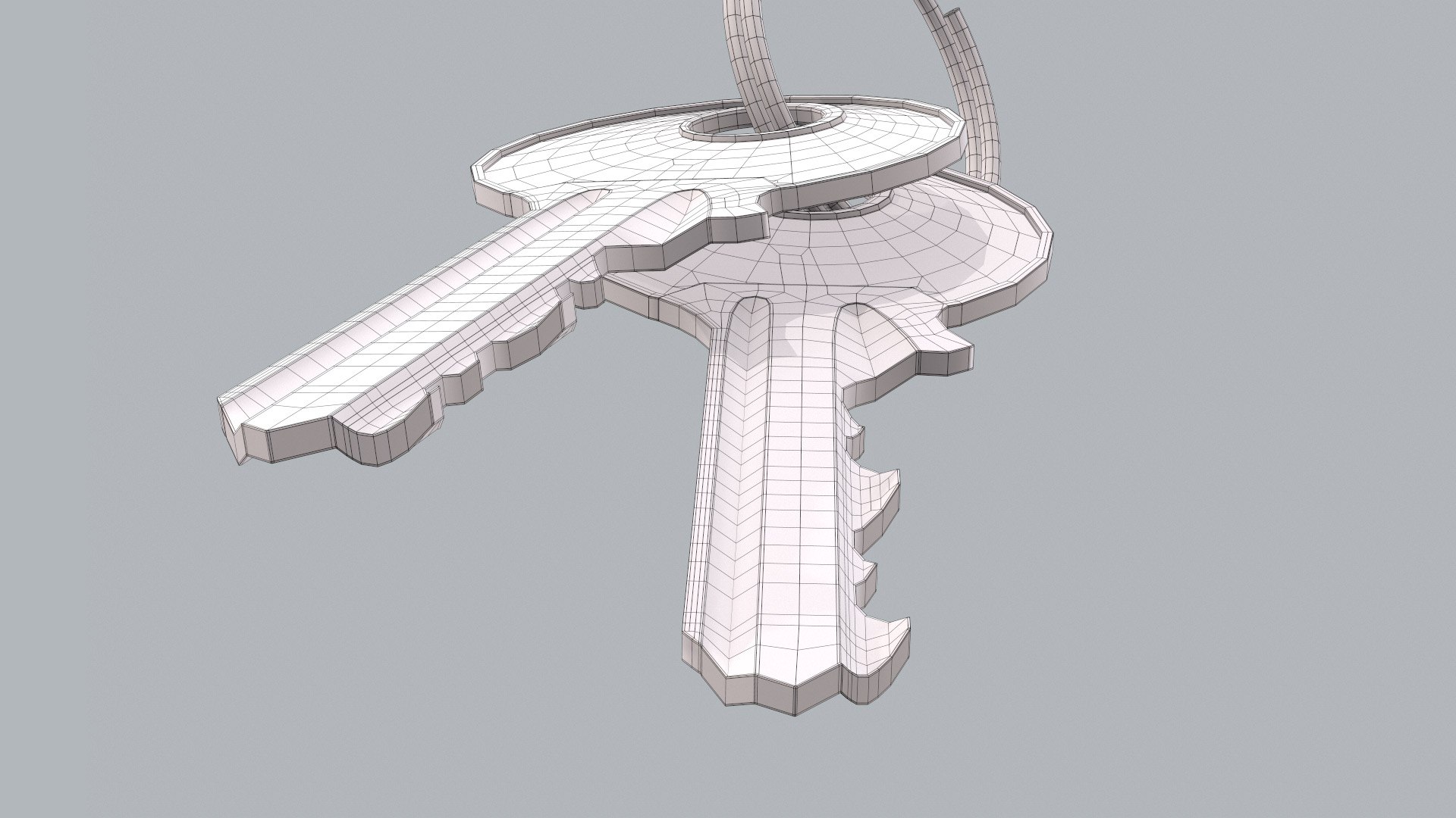 Door key keychain 3D model - TurboSquid 1427174