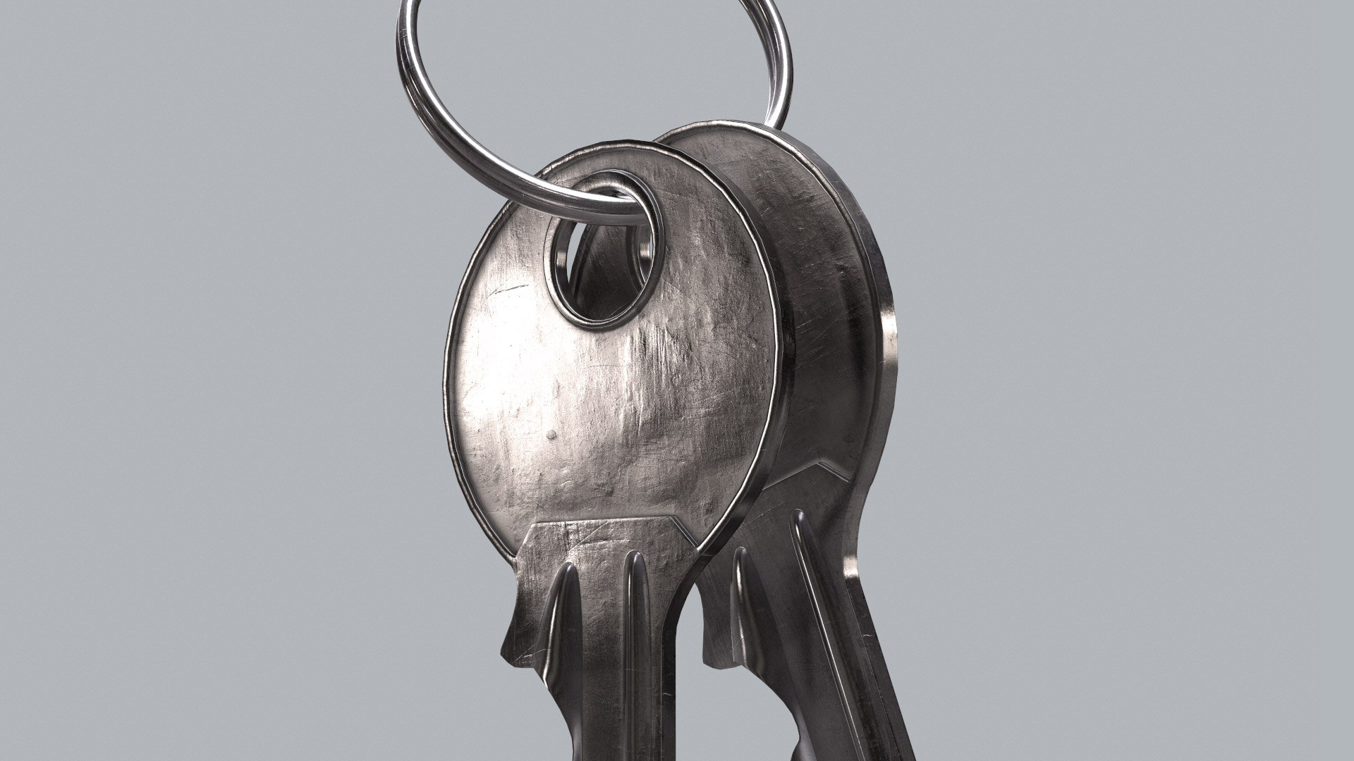 Door Key Keychain 3D Model - TurboSquid 1427174