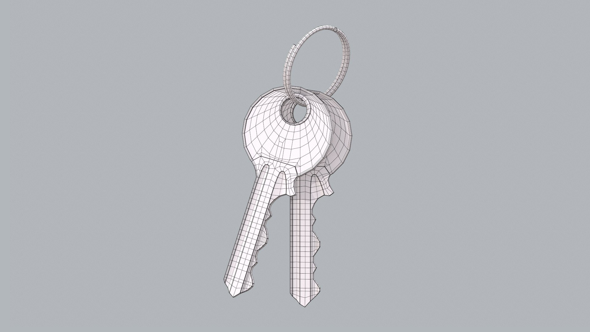 Door key keychain 3D model - TurboSquid 1427174