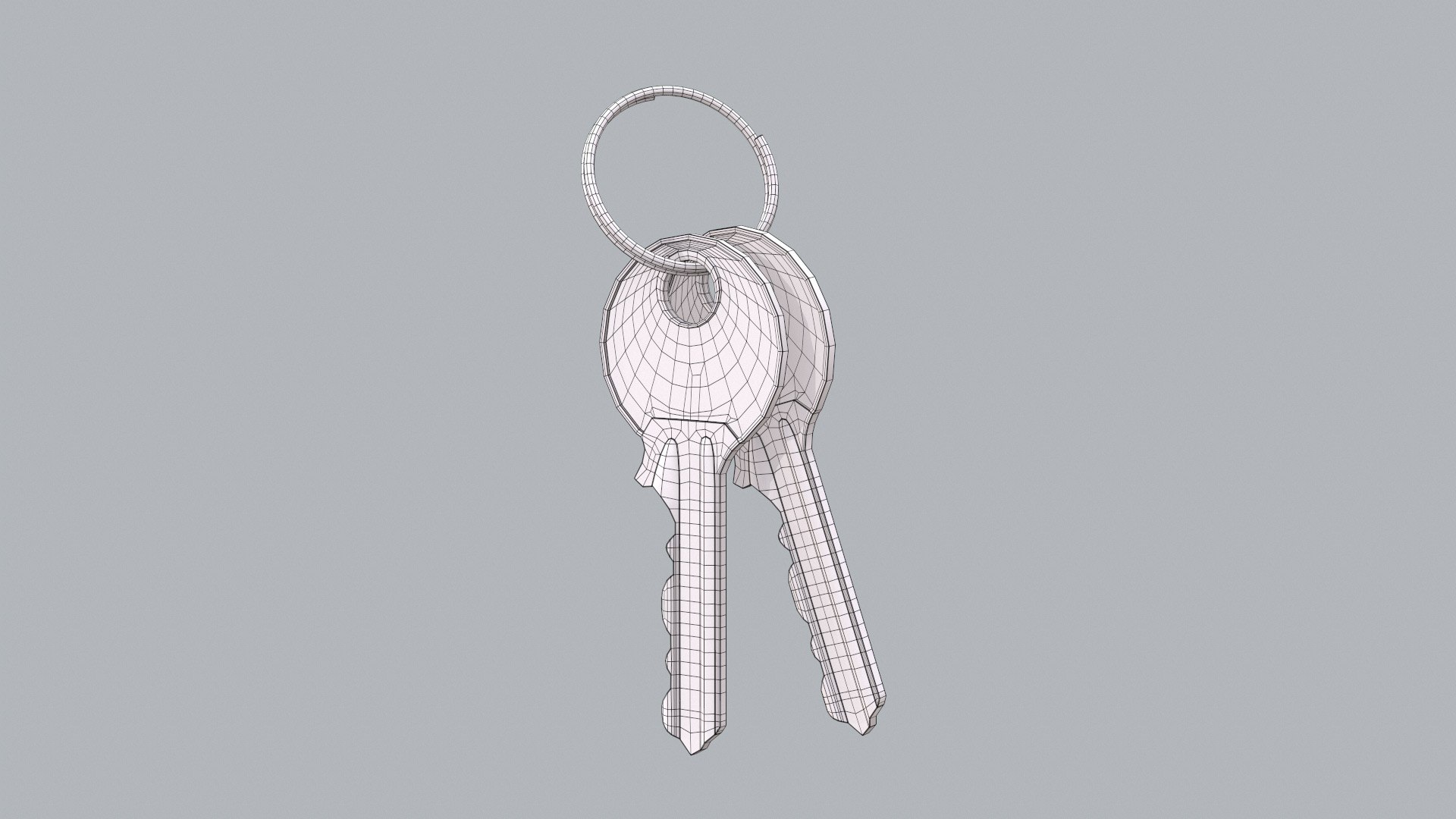 Door key keychain 3D model - TurboSquid 1427174