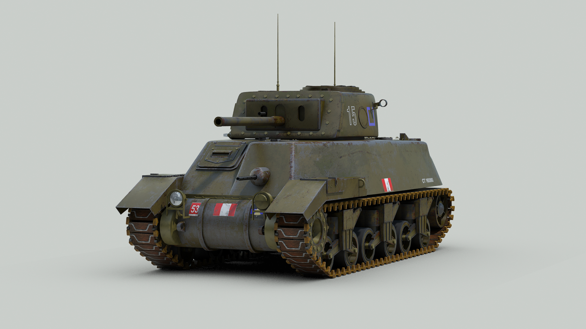 3d Canadian Ram 2 Tank Model