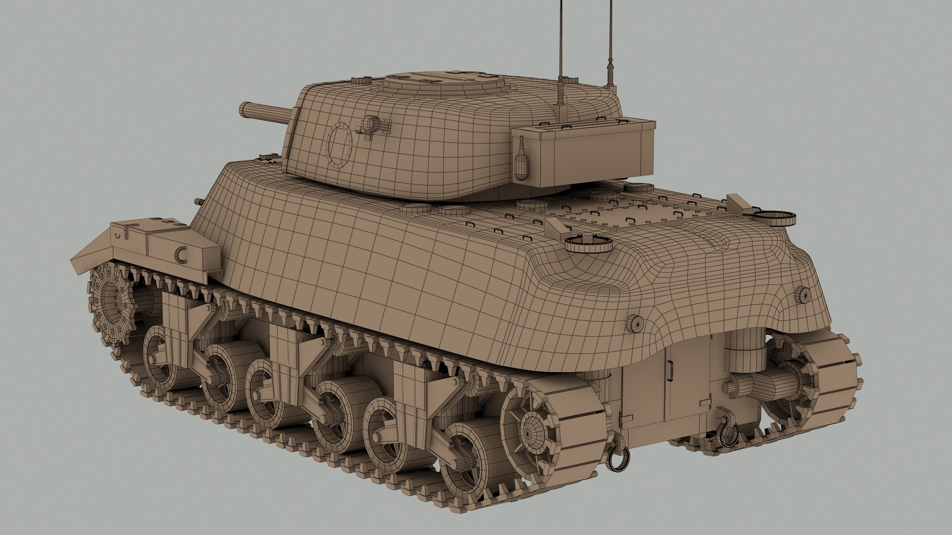 3d Canadian Ram 2 Tank Model