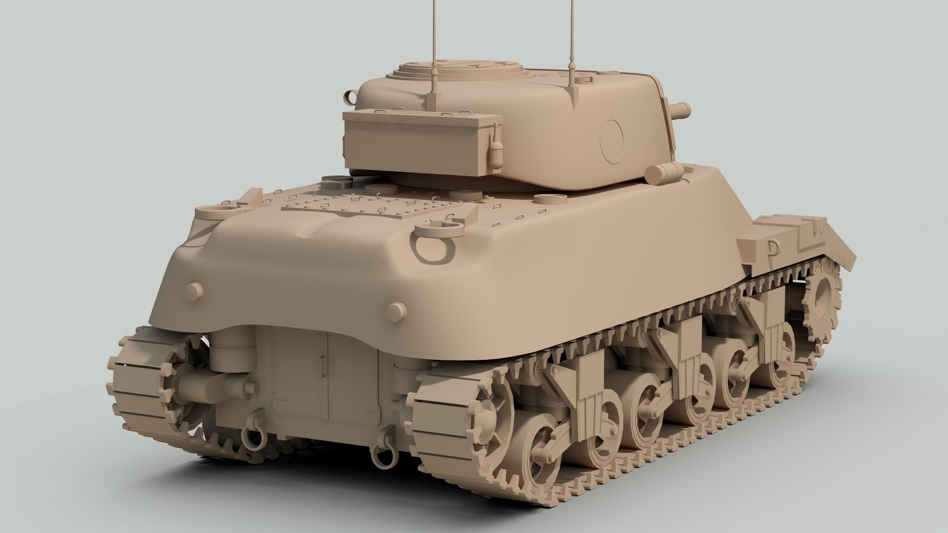 3d Canadian Ram 2 Tank Model