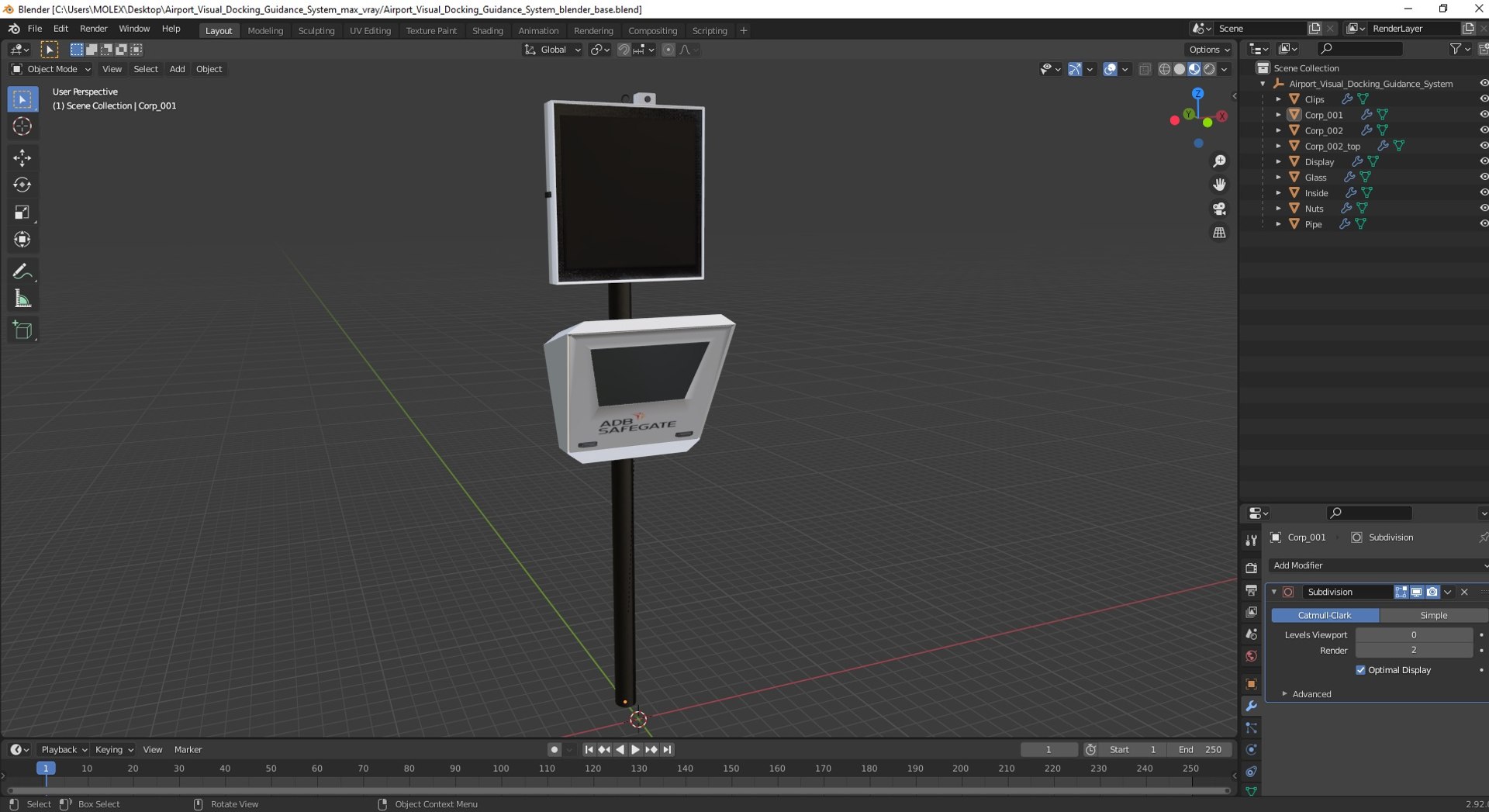 Airport Visual Docking Guidance System 3D - TurboSquid 2059875