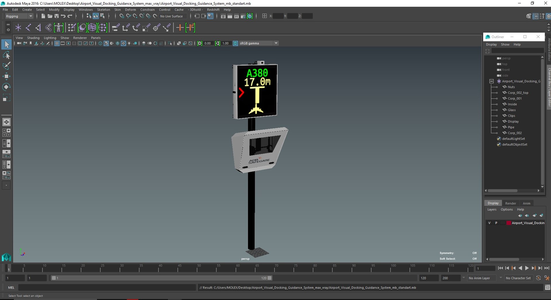 Airport Visual Docking Guidance System 3D - TurboSquid 2059875