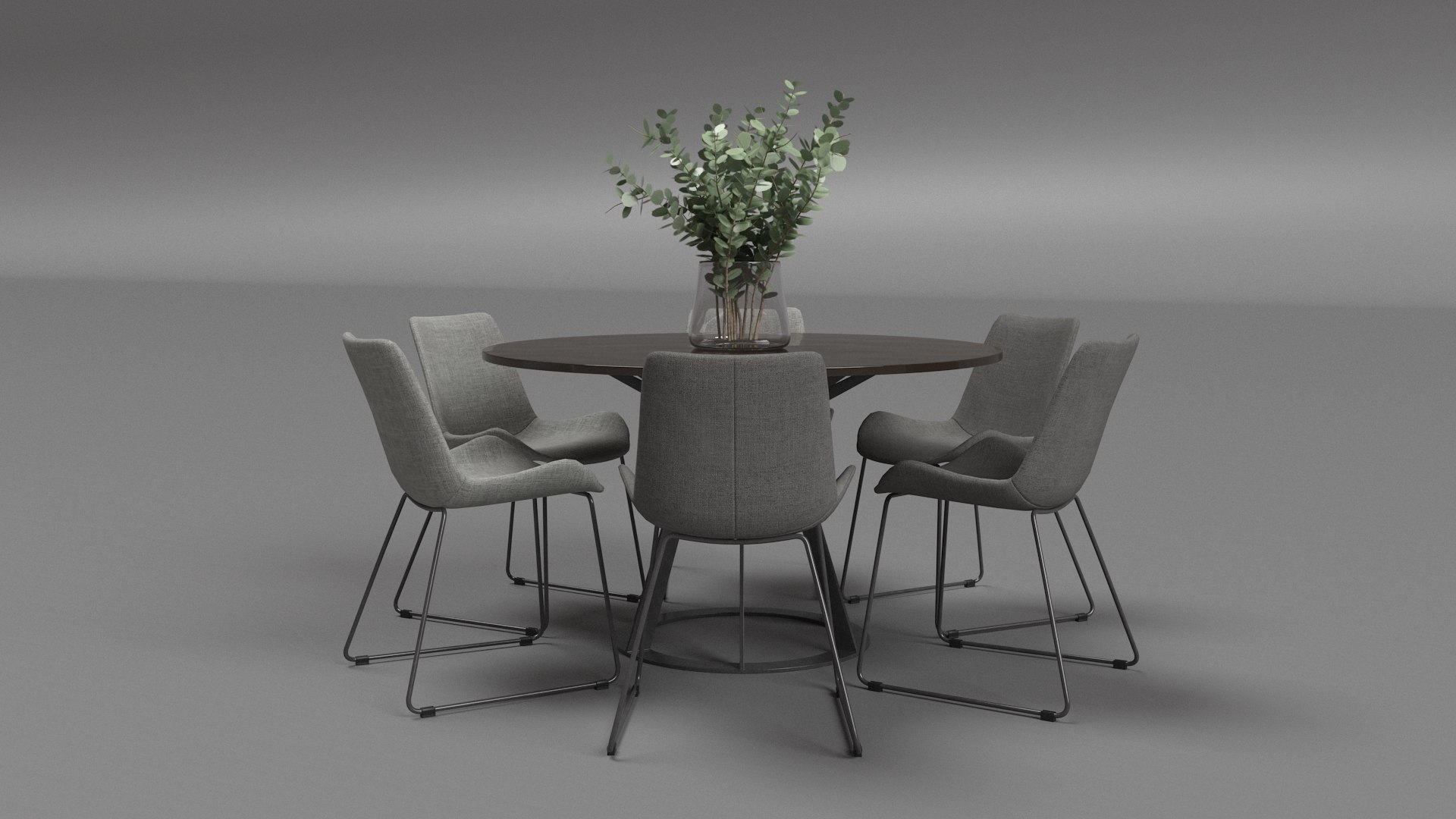 3D Giuliano Cappelletti Mitos Round Dining Table And Cleo Sleigh Dining ...