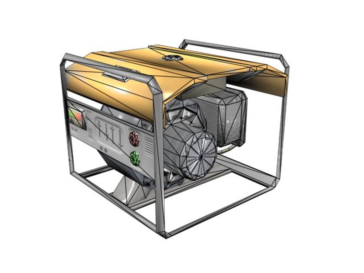 3d Portable Power Generator Model