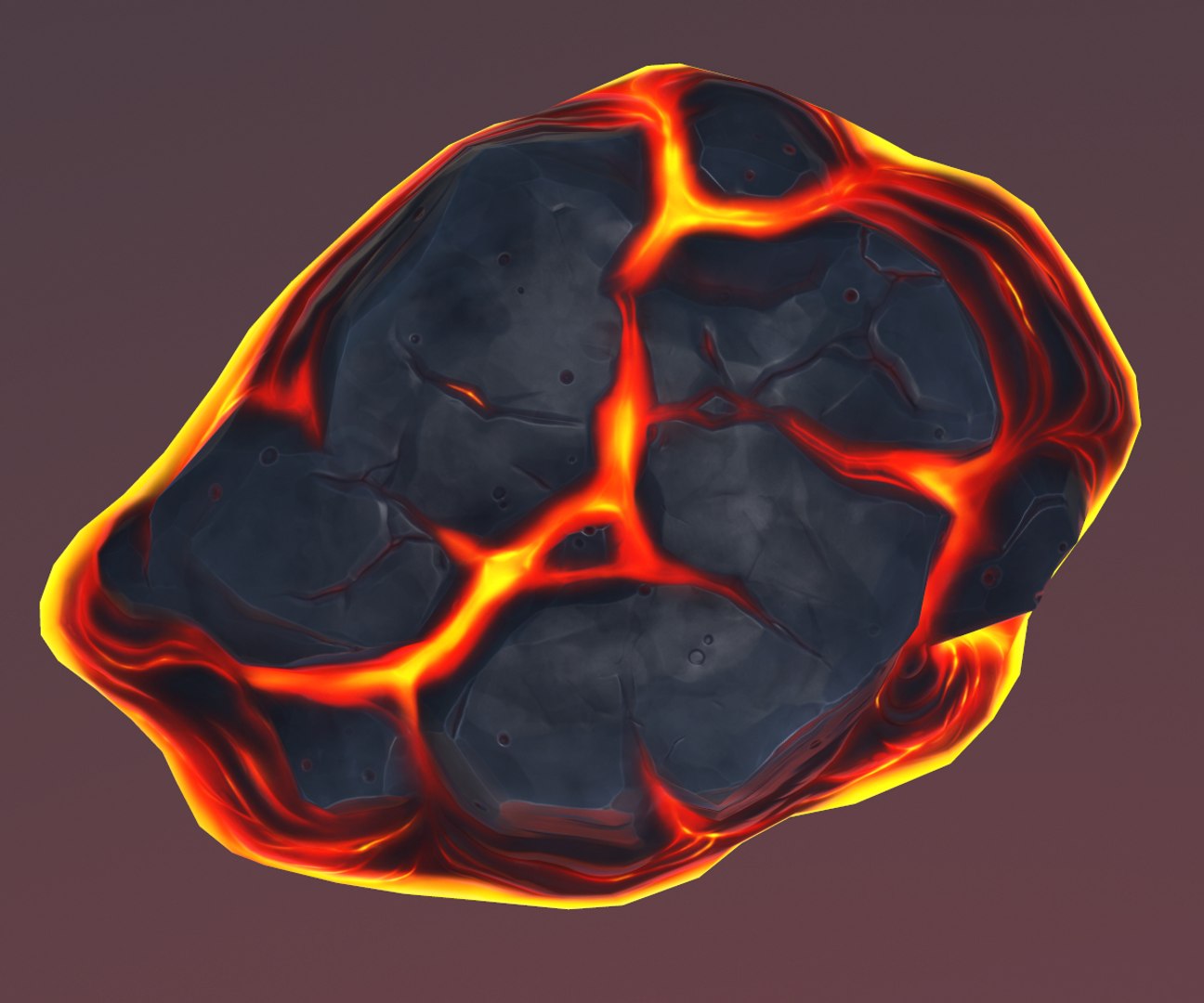 Cartoon Volcanic Platform 01 3d Model