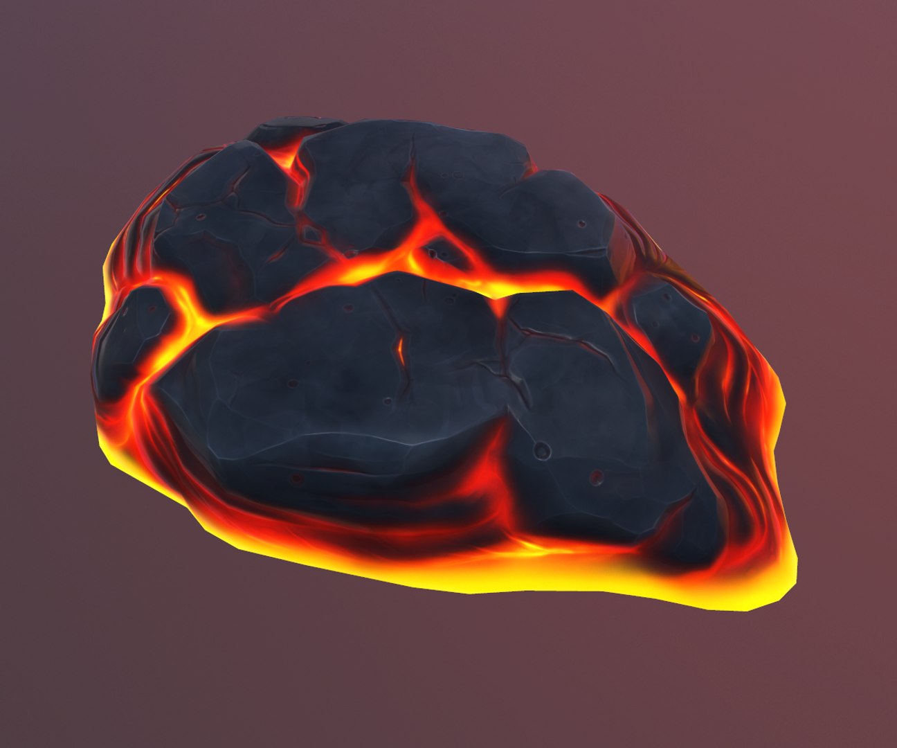 Cartoon Volcanic Platform 01 3d Model