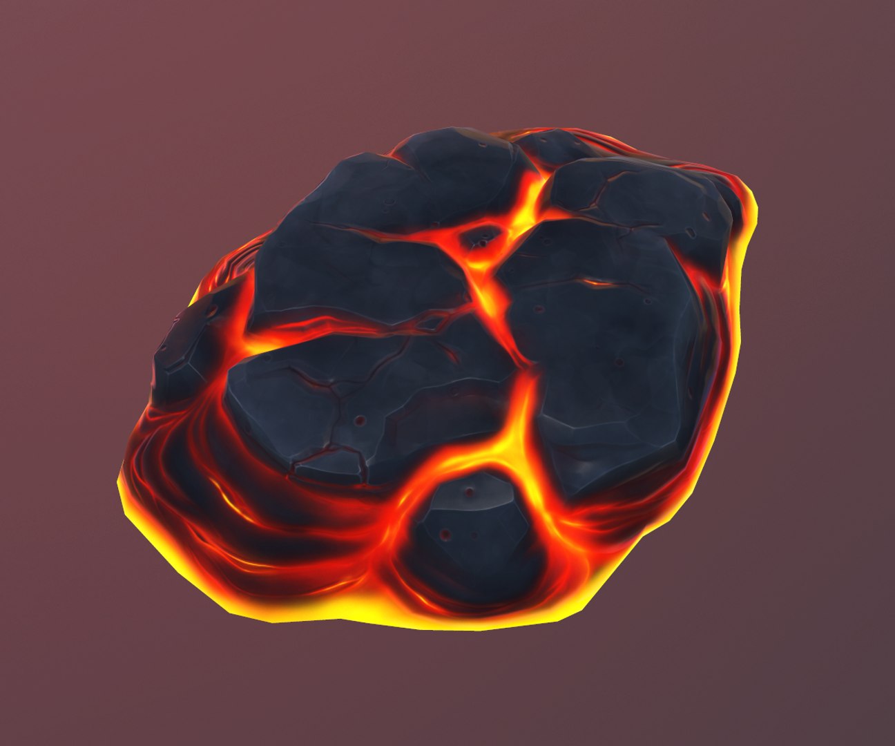 Cartoon Volcanic Platform 01 3d Model