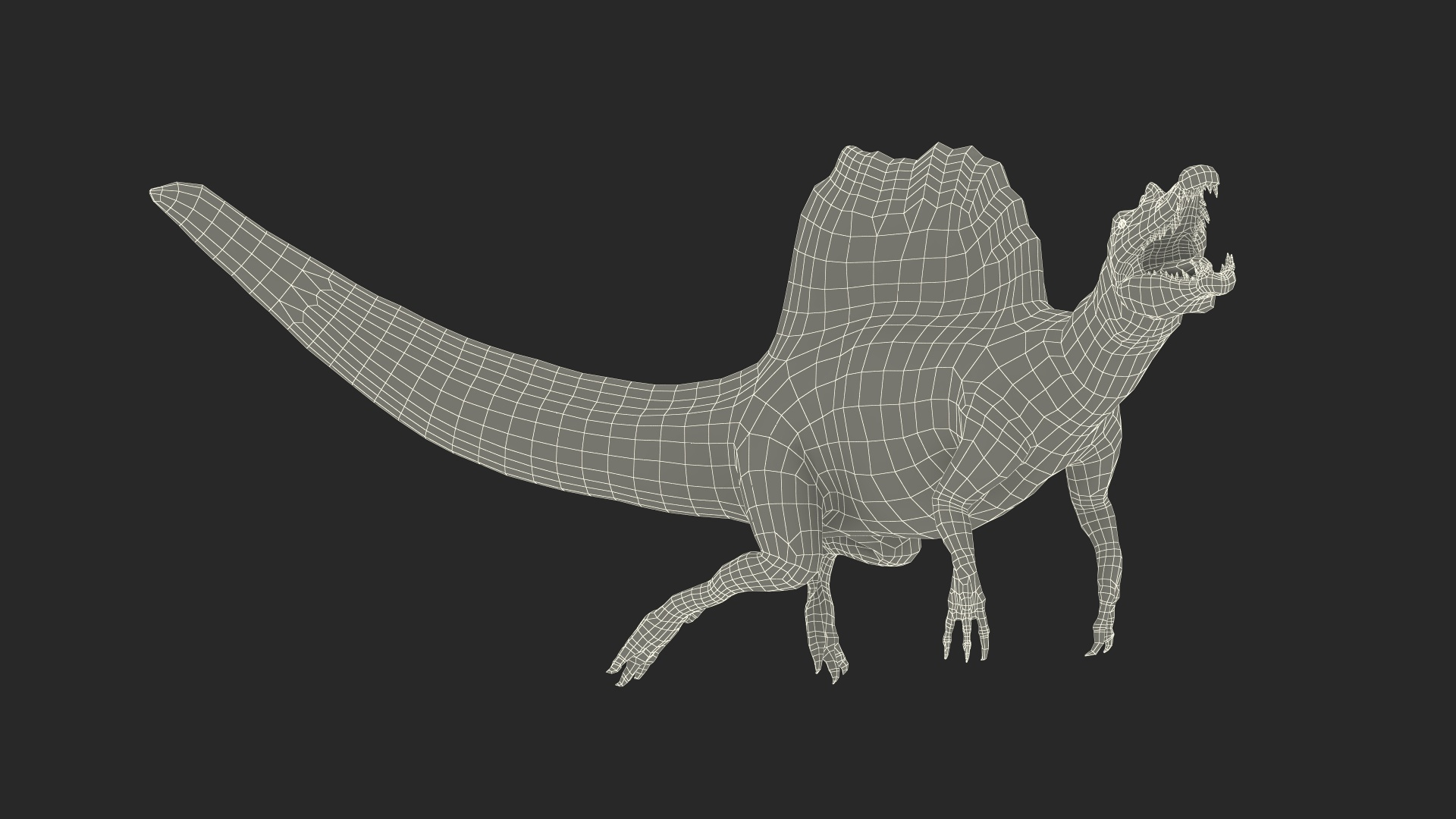 Spinosaurus Dinosaur Yellow Swimming Pose 3D Model - TurboSquid 2265677