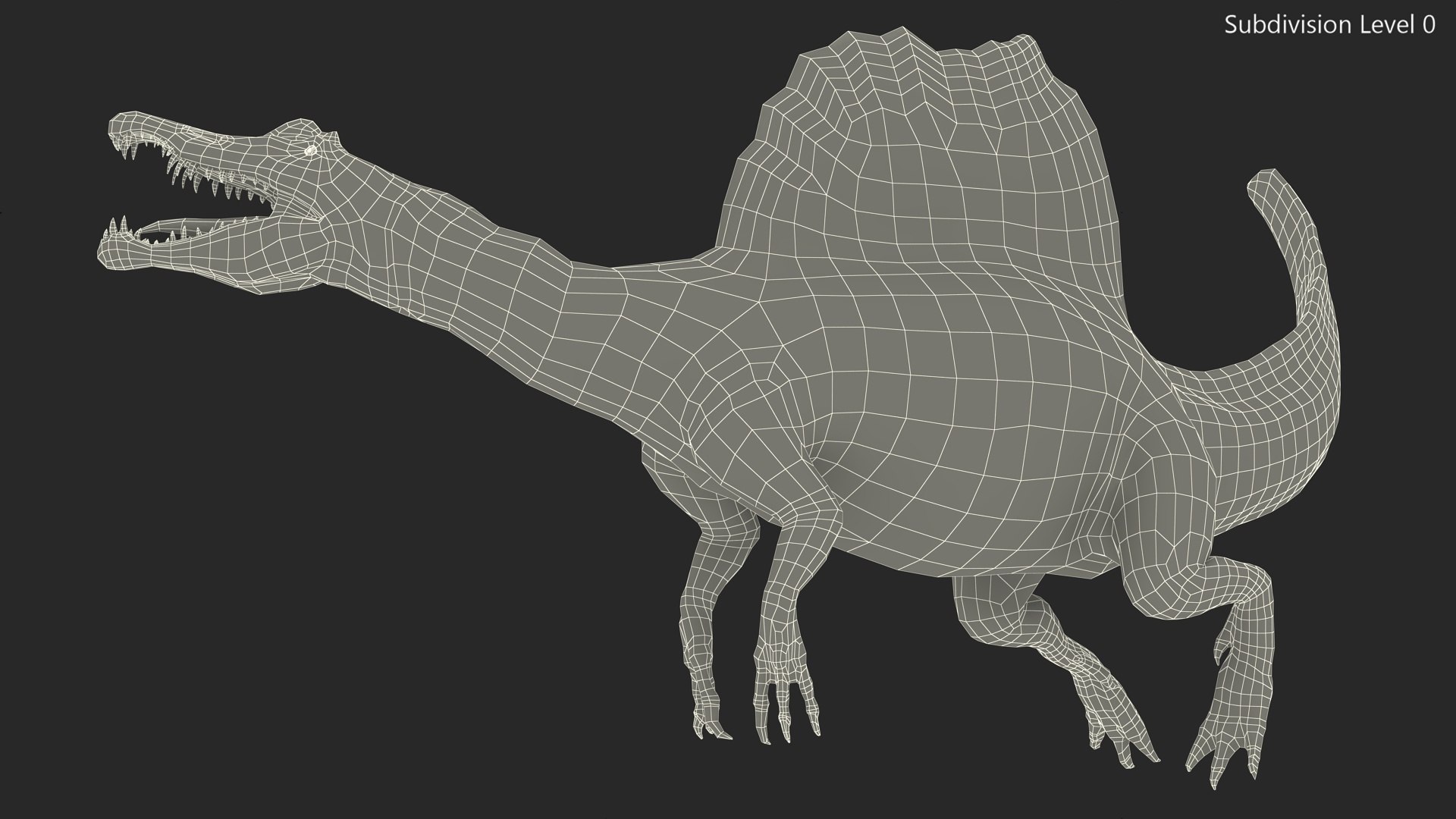 Spinosaurus Dinosaur Yellow Swimming Pose 3D Model - TurboSquid 2265677