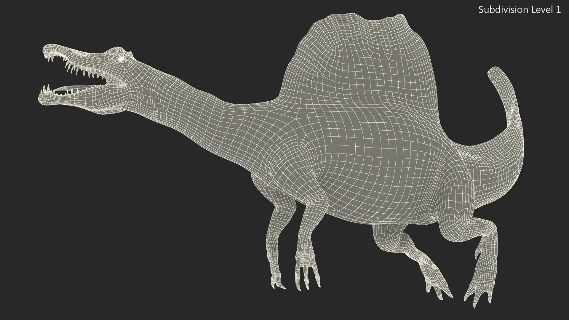 Spinosaurus Dinosaur Yellow Swimming Pose 3D Model - TurboSquid 2265677