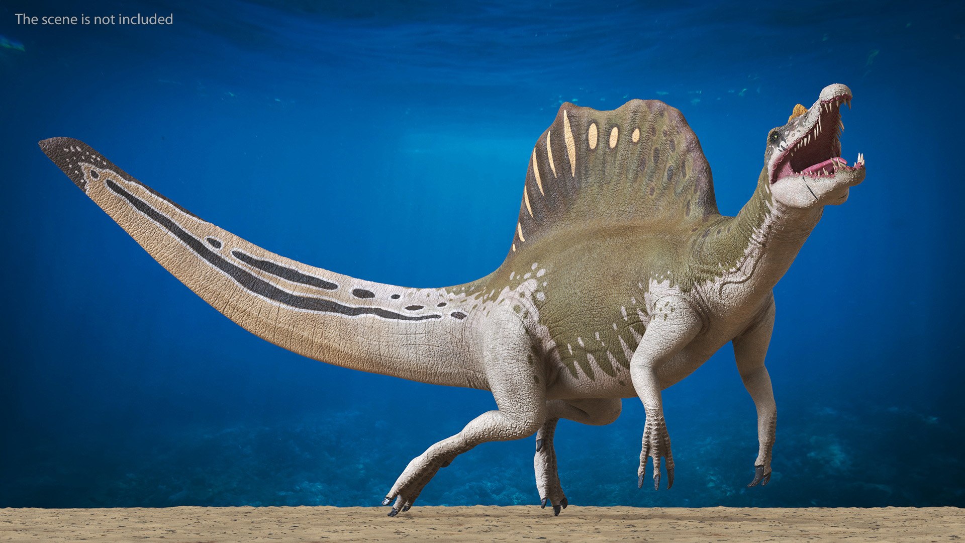 Spinosaurus Dinosaur Yellow Swimming Pose 3D Model - TurboSquid 2265677