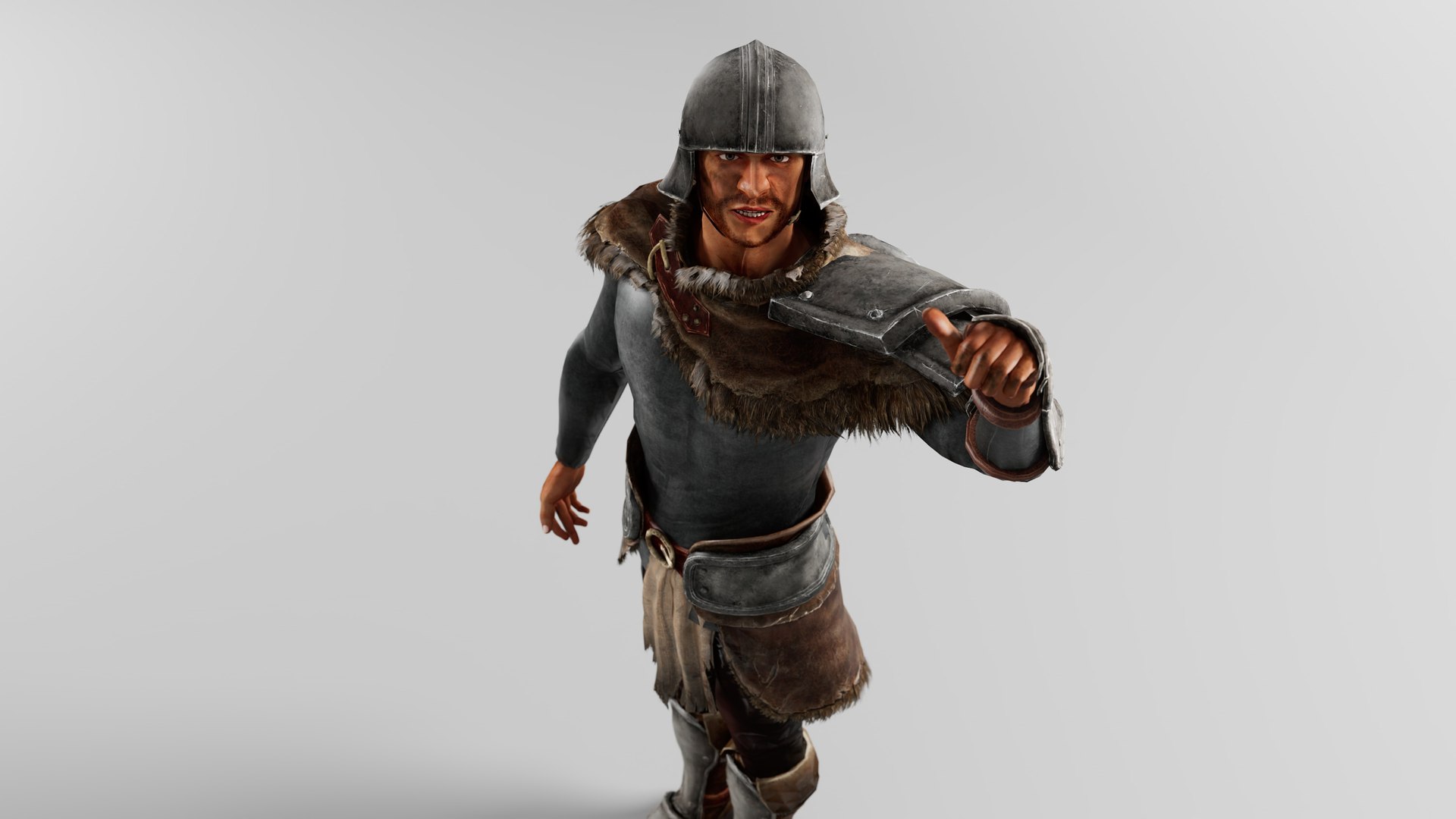 3D Realistic Warrior With Facial Expressions - TurboSquid 1791790