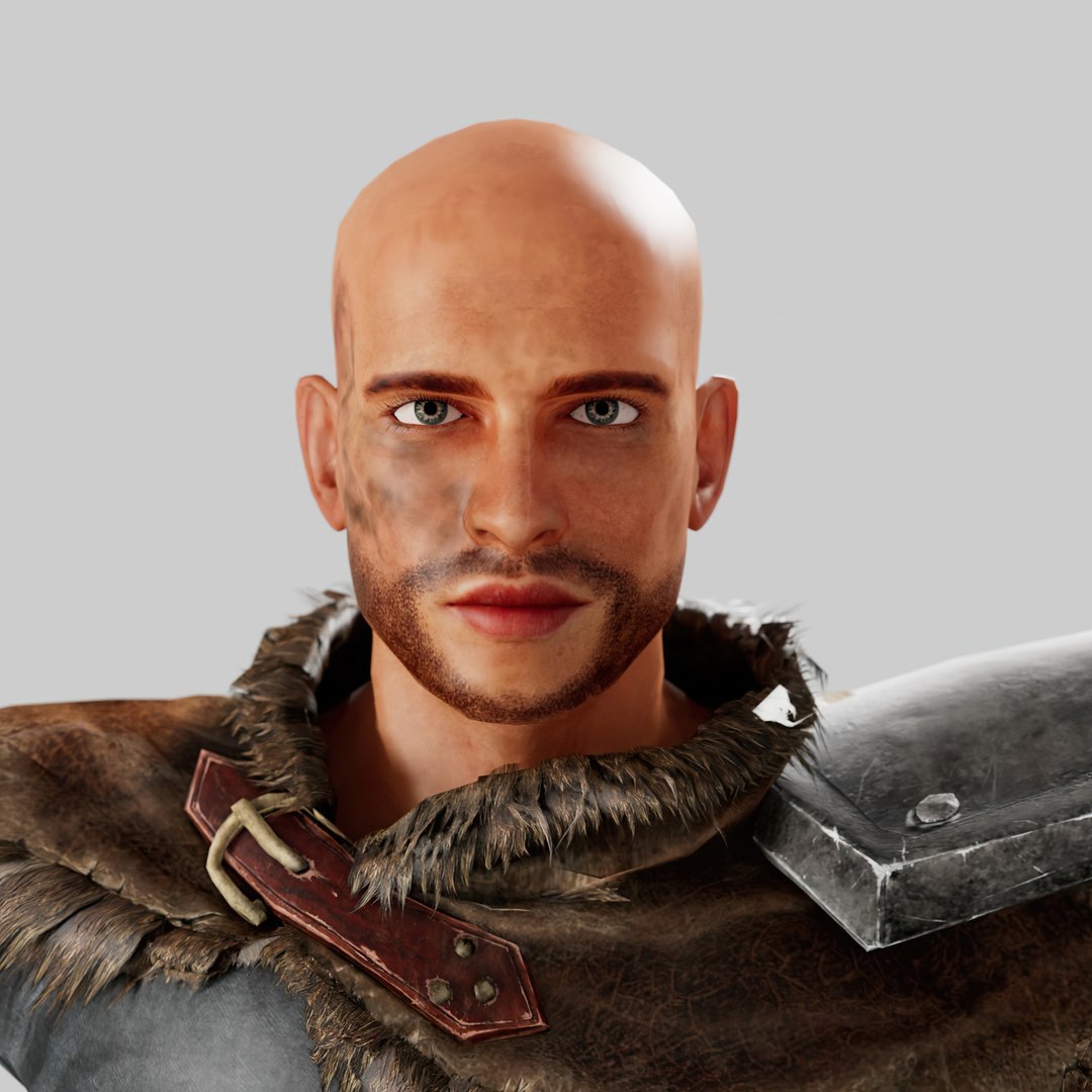 3D Realistic Warrior With Facial Expressions - TurboSquid 1791790