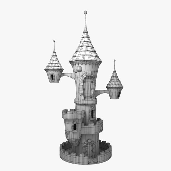 cartoon castle 3d model