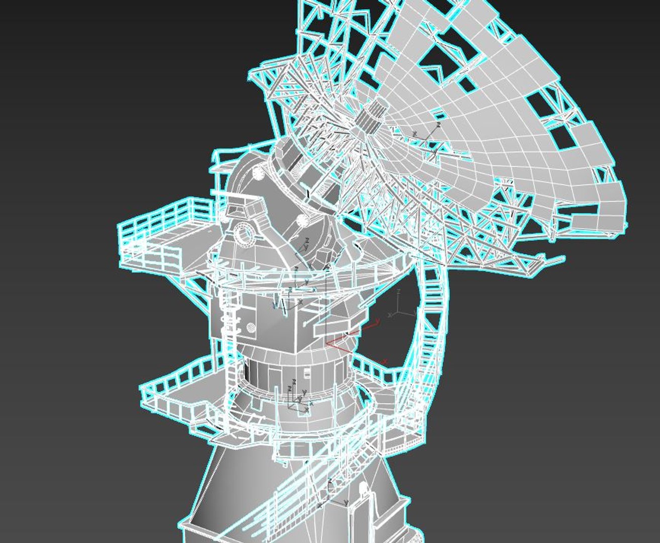 Broken Radar Station-Satellite Dish 3D - TurboSquid 1835655